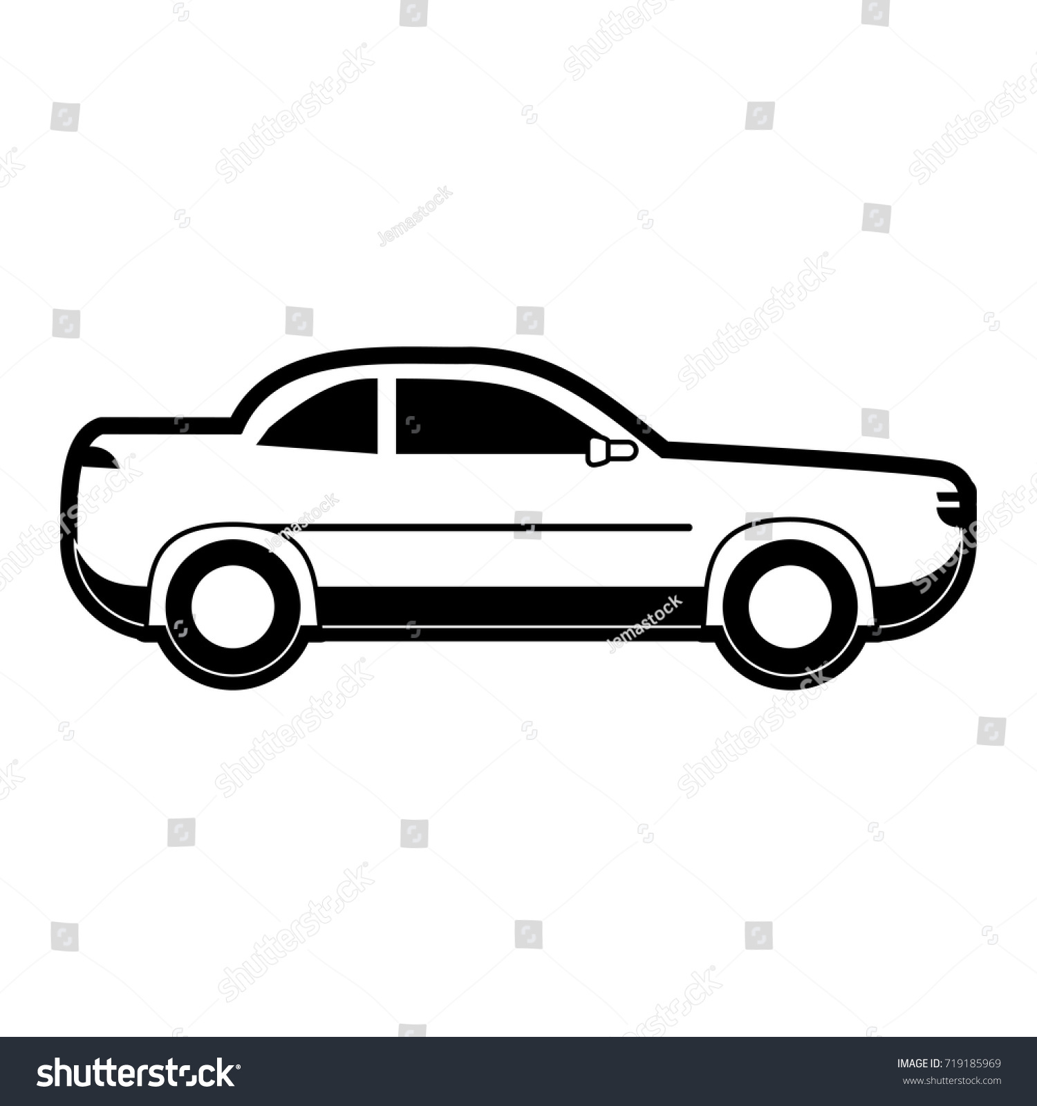 Car Side View Icon Image Stock Vector (Royalty Free) 719185969 ...
