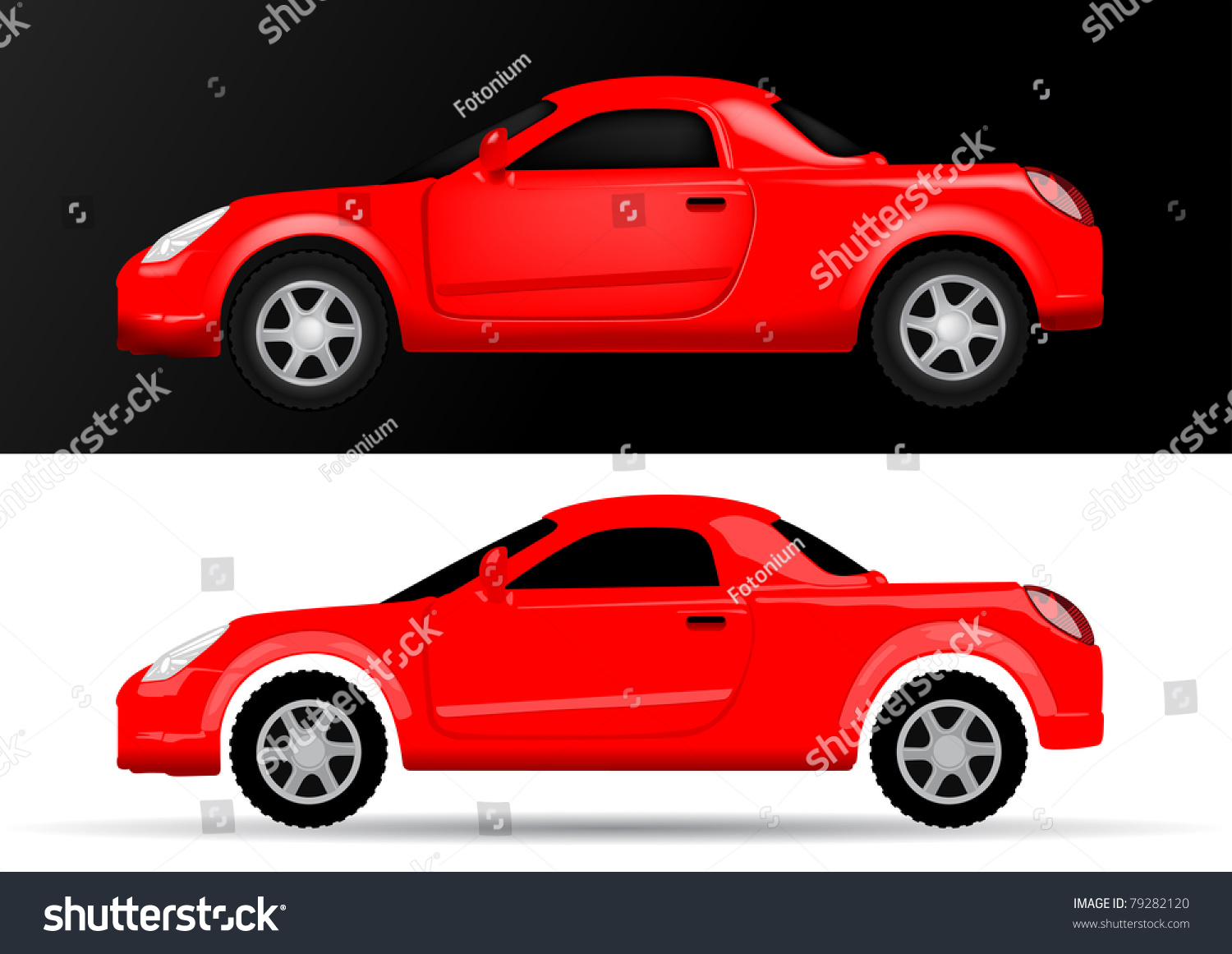 Car Side View Vector Illustration: เวกเตอร์สต็อก (ปลอดค่าลิขสิทธิ์ ...