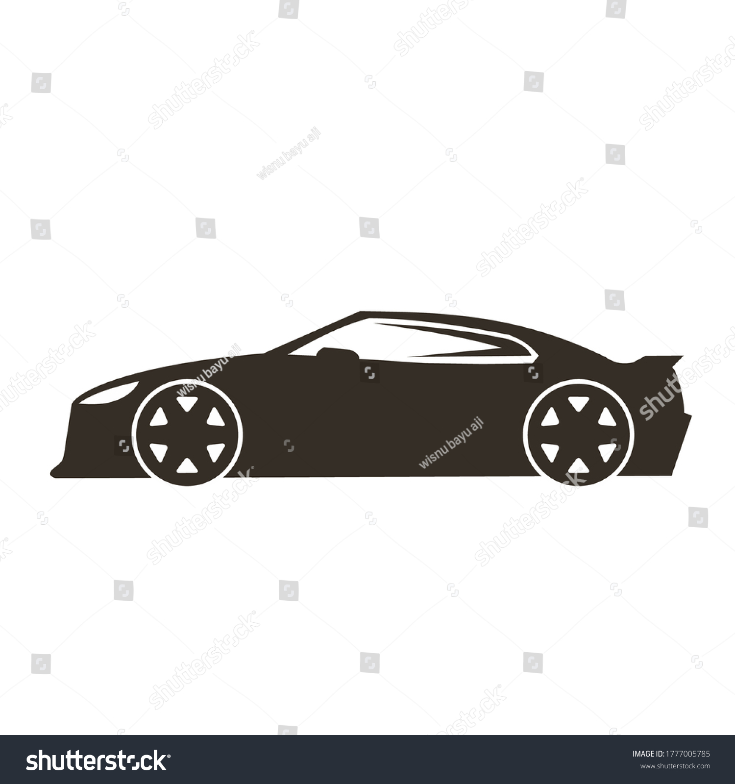 Car Silhouette Side View Vector Design Stock Vector (Royalty Free ...