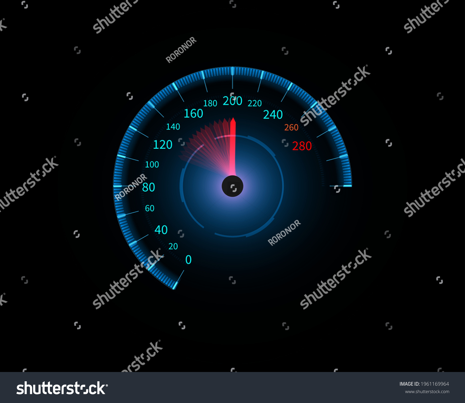 Car Speedometer Movement Background Illustration Stock Vector (Royalty ...