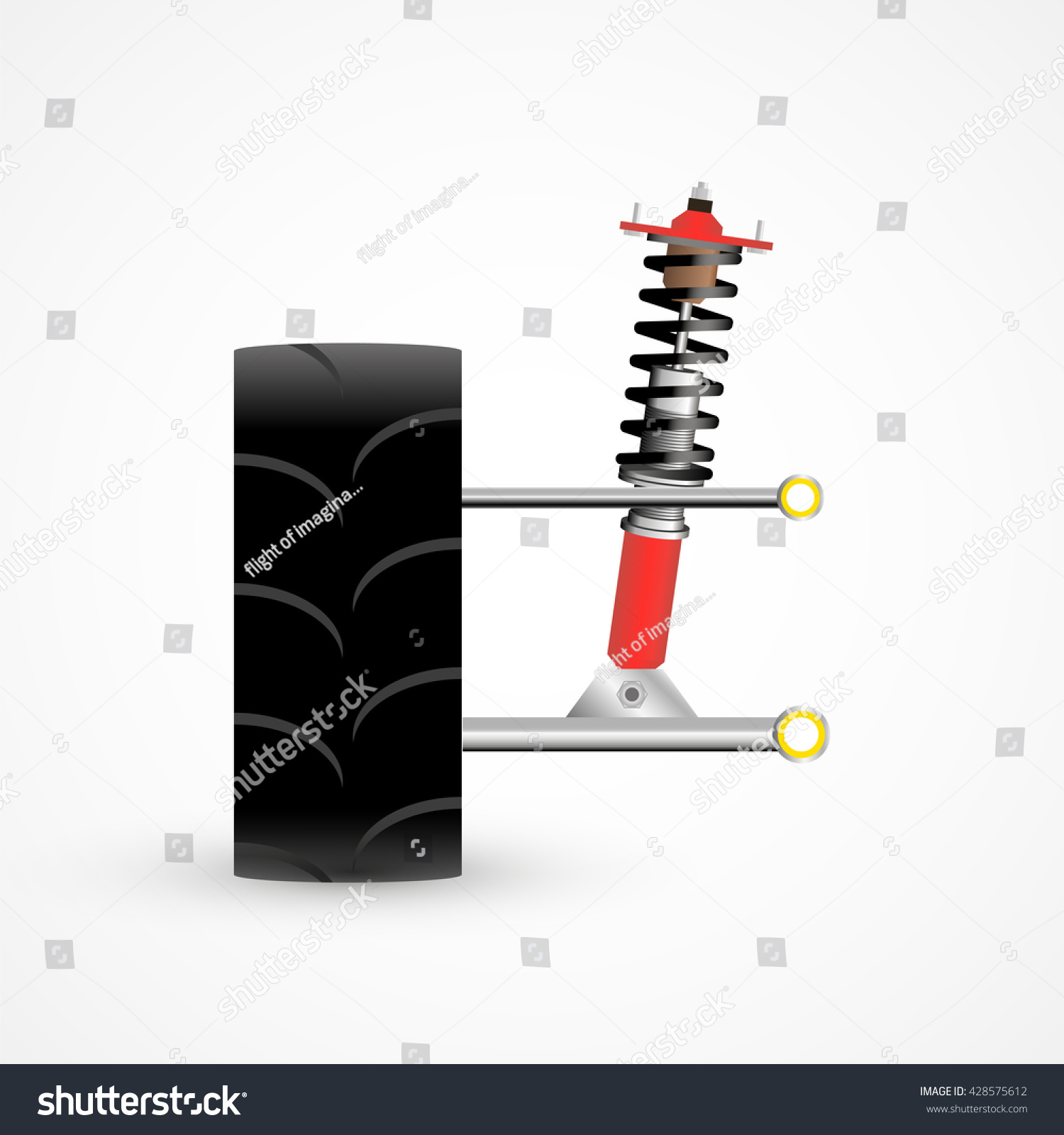 Car Suspension System Stock Vector (Royalty Free) 428575612