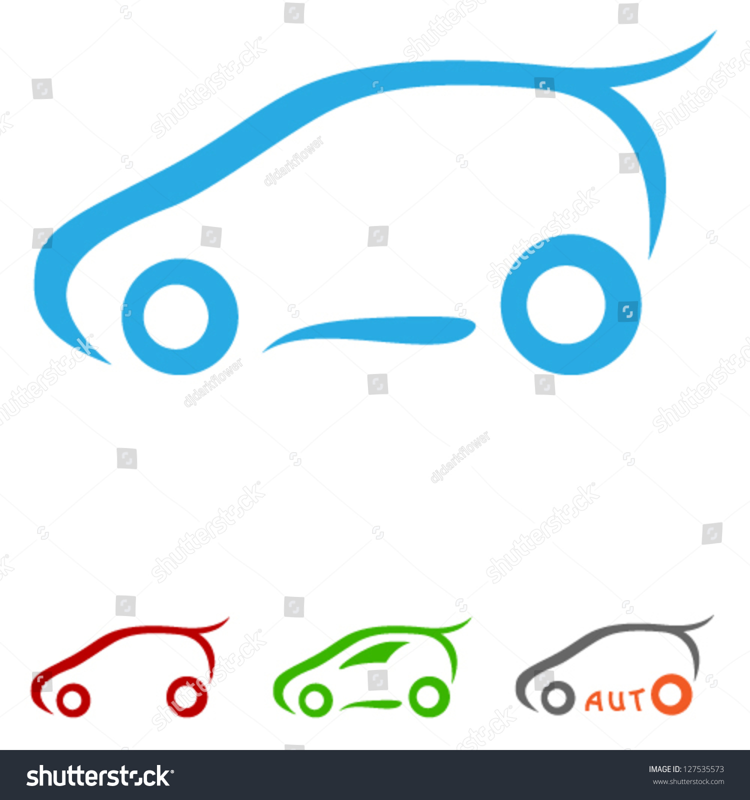 Car Symbol Vector Illustration Stock Vector 127535573 - Shutterstock