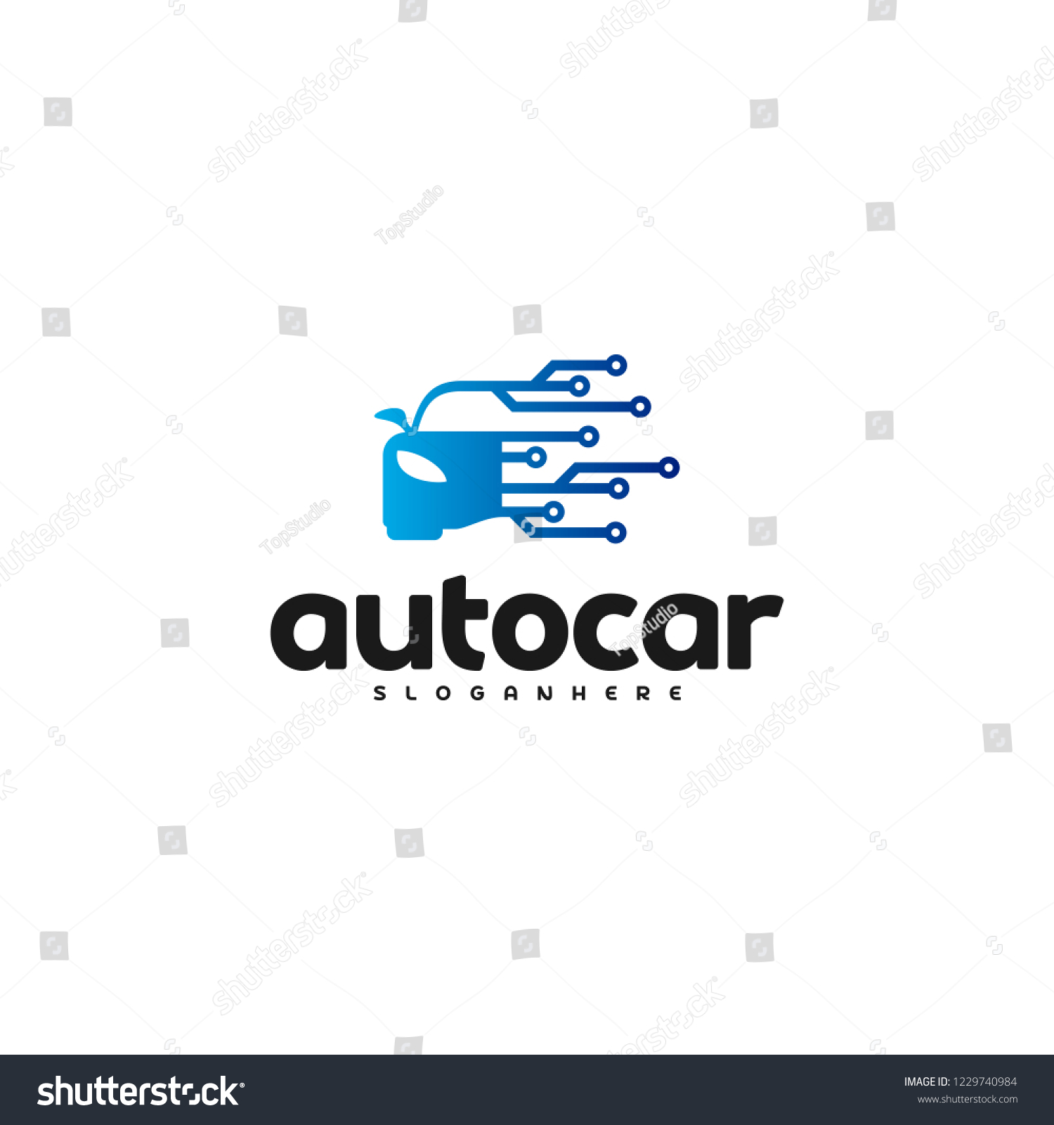 Car Tech Logo Template Design Vector Stock Vector (Royalty Free) 1229740984