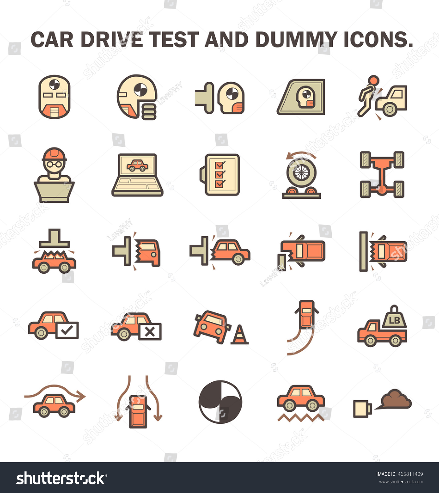 Car Test Drive Dummy Vector Icon Stock Vector (Royalty Free) 465811409 ...