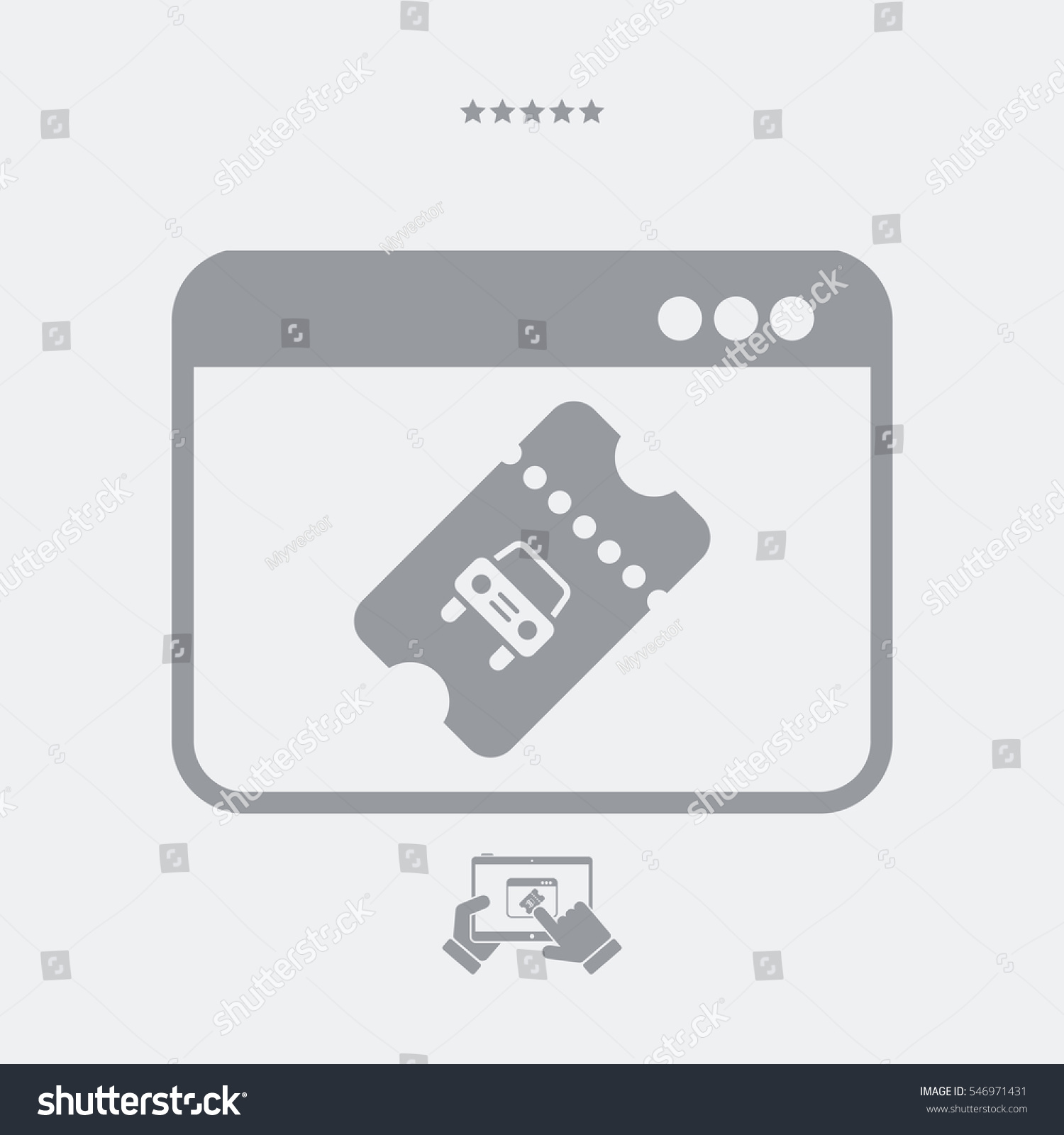 Car Ticket Vector Icon Computer Website Stock Vector (Royalty Free ...