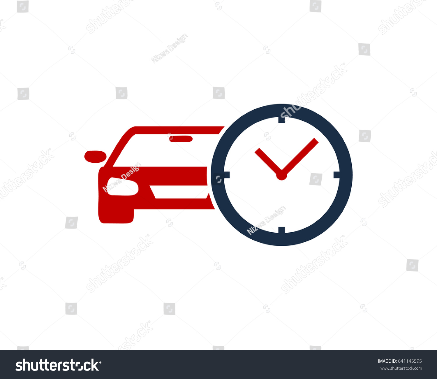 Car Time Icon Logo Design Element Stock Vector (Royalty Free) 641145595