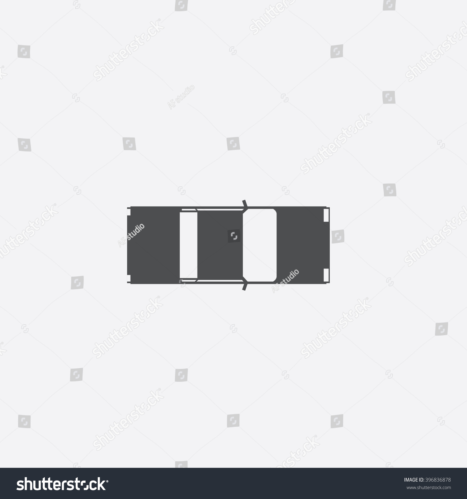 Car Top Icon Vector Stock Vector (Royalty Free) 396836878