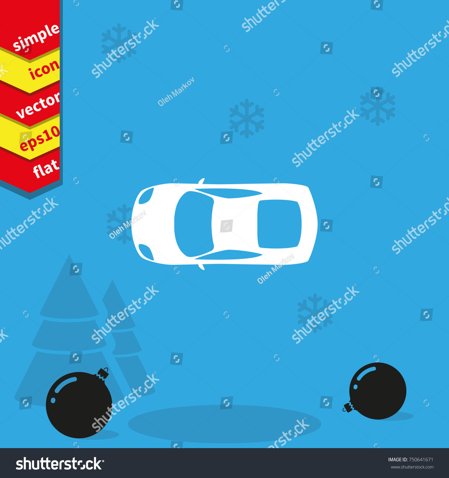 Car Top View Icon Stock Vector (Royalty Free) 750641671 | Shutterstock