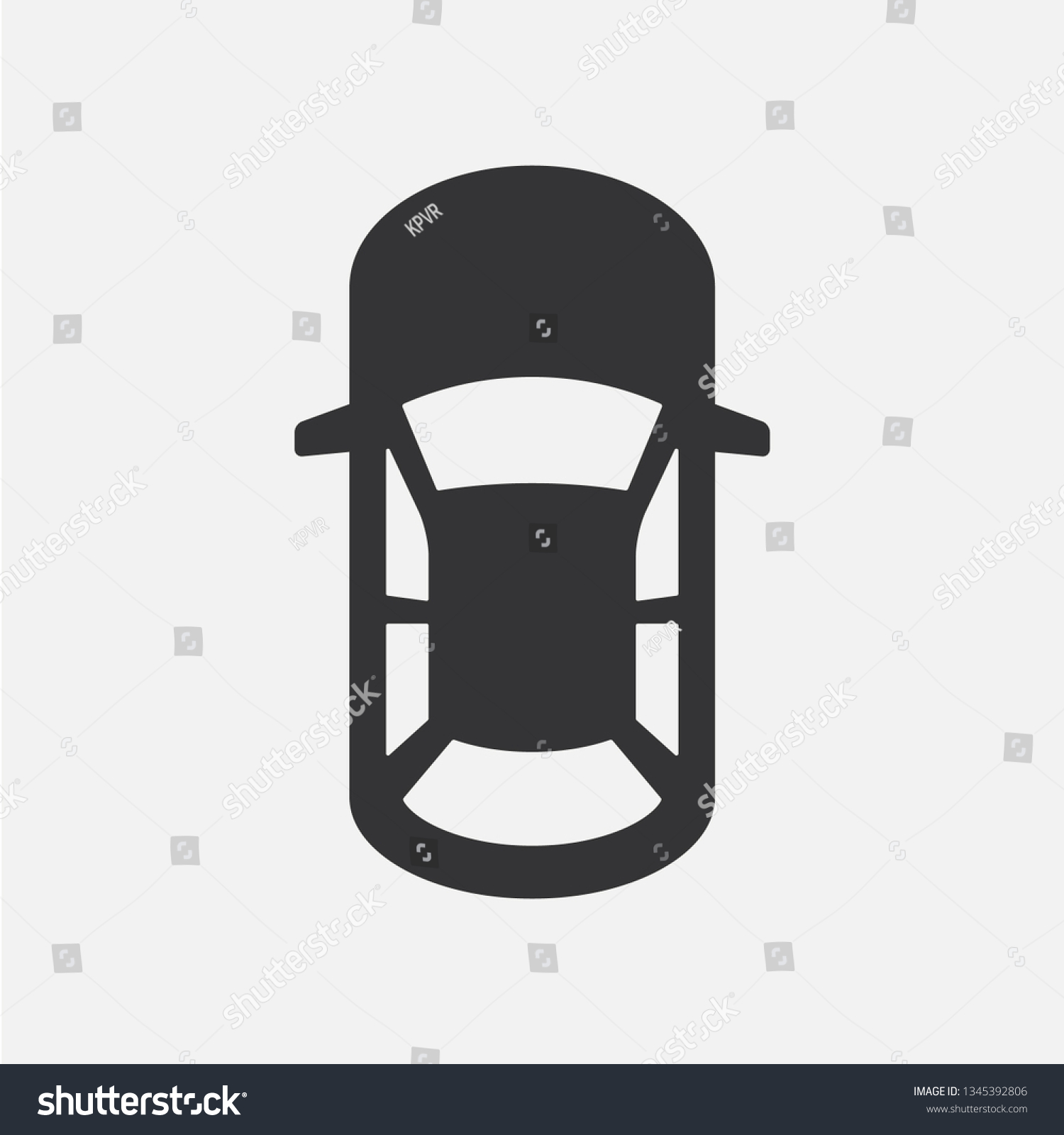 Car Top View Vector Icon Stock Vector (Royalty Free) 1345392806 ...