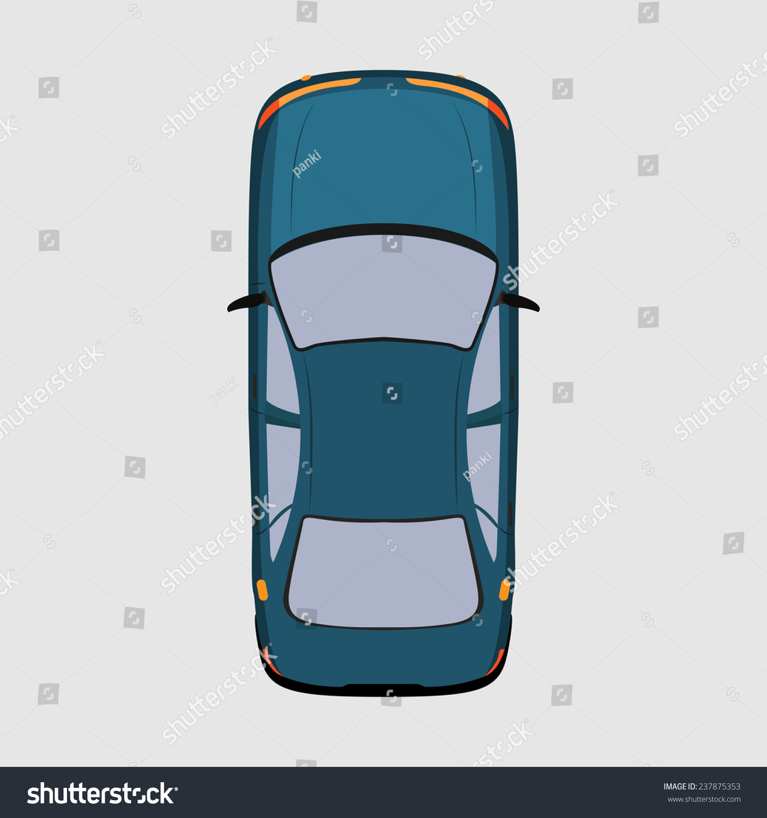 Car Top View Vector Illustration: vetor stock (livre de direitos ...