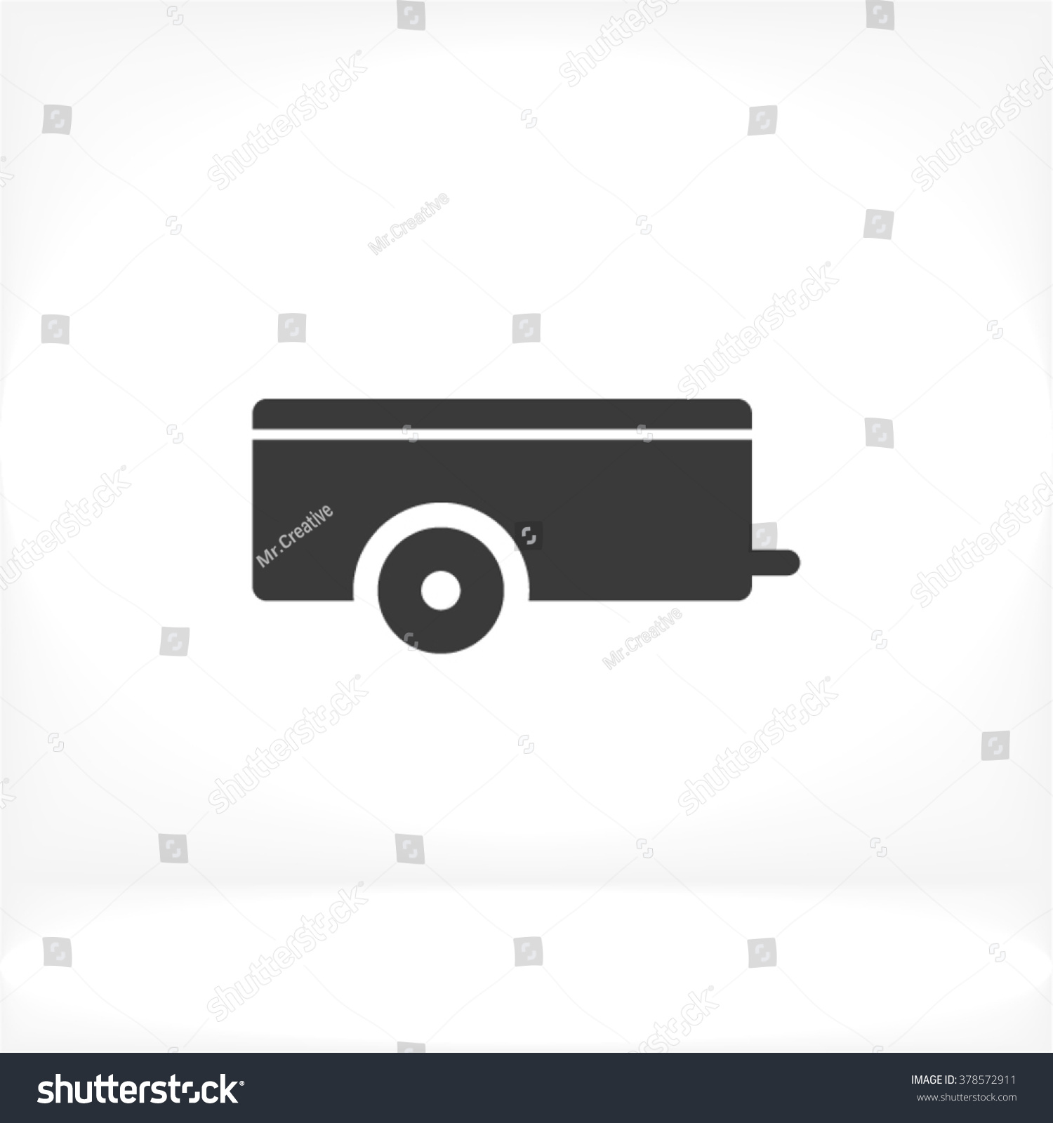 Car Trailer Icon Stock Vector (Royalty Free) 378572911