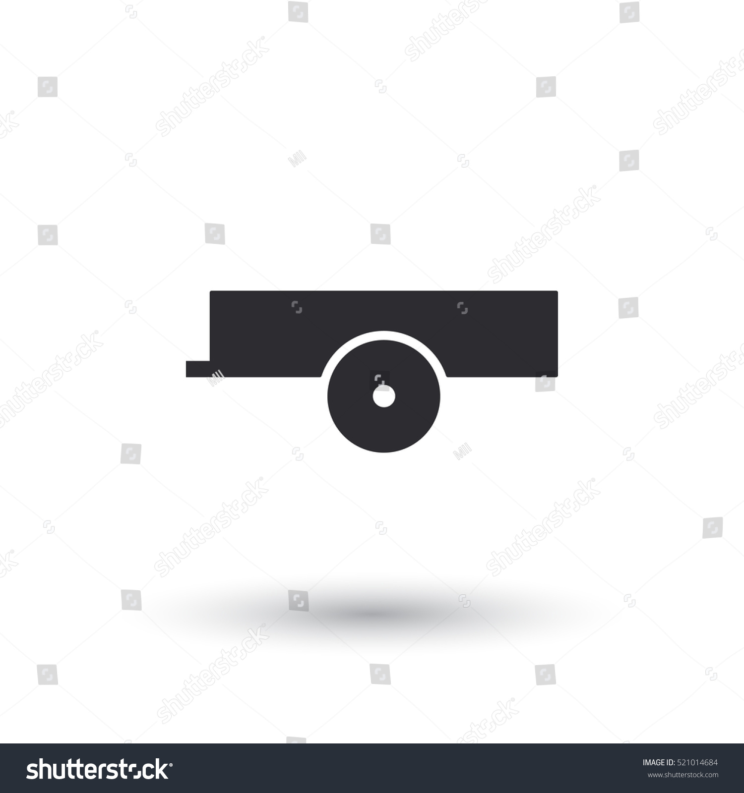 Car Trailer Icon Stock Vector (Royalty Free) 521014684
