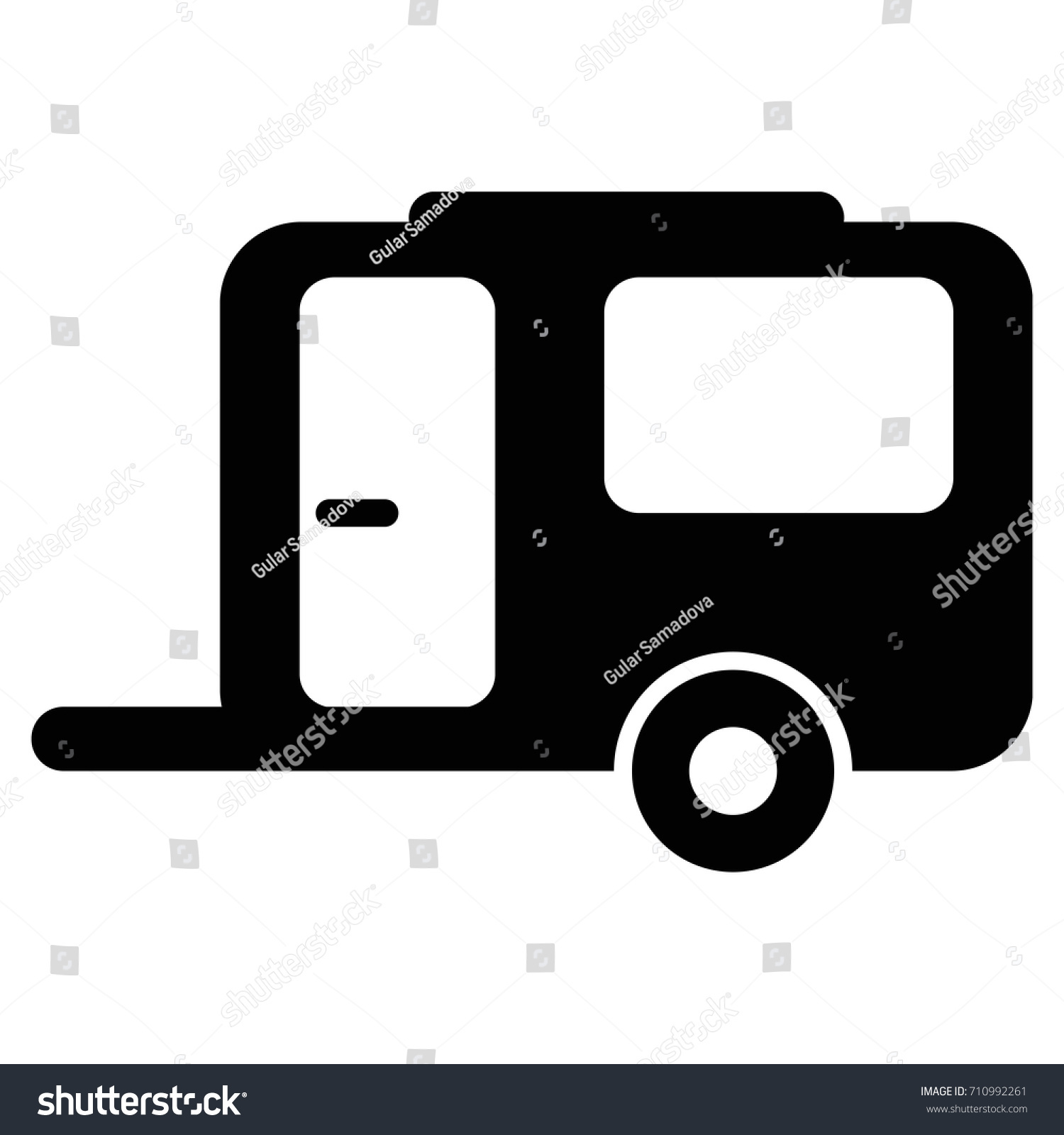 Car Trailer Symbol Icon Stock Vector (Royalty Free) 710992261 ...