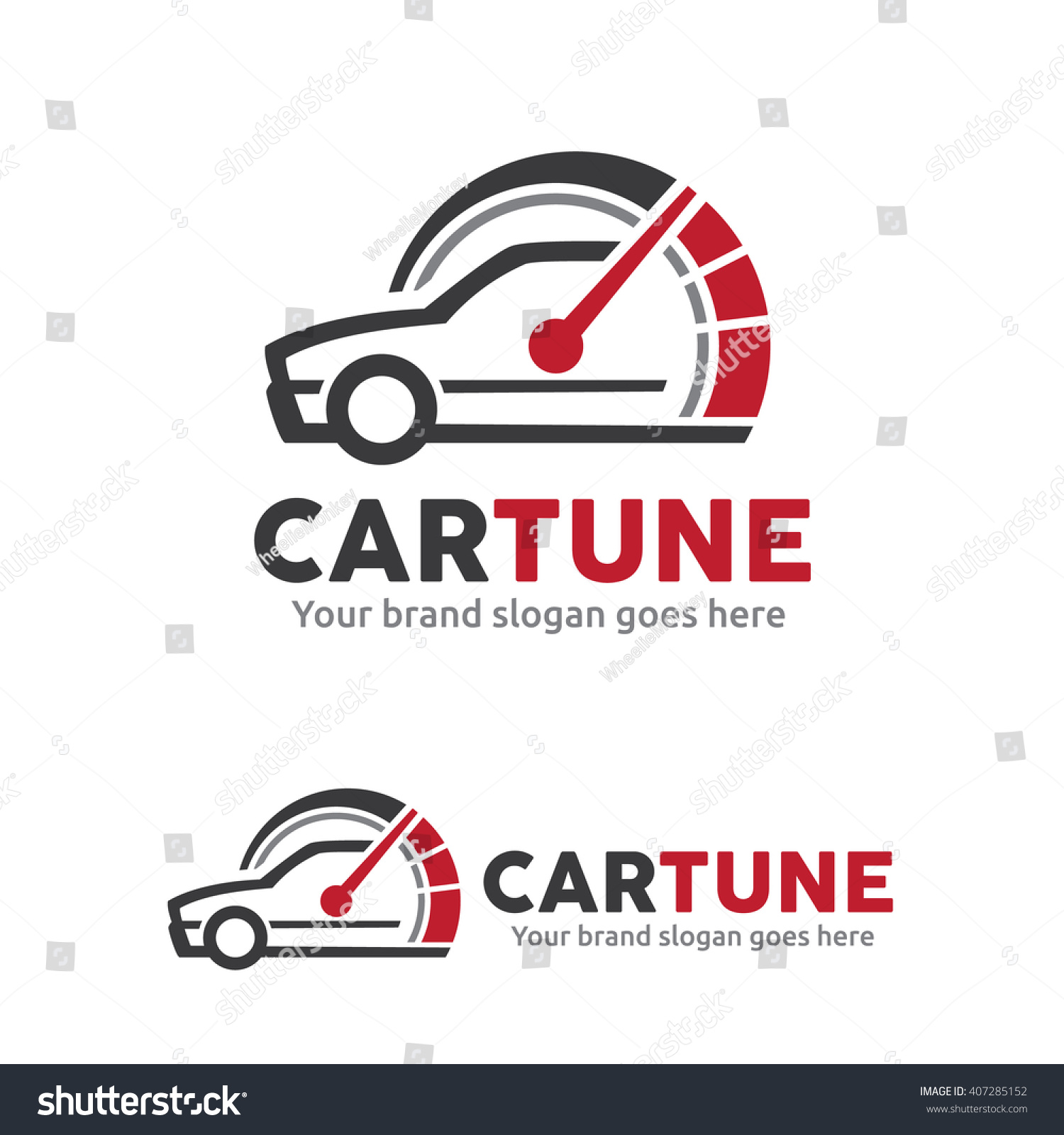Car Tuning Meter Logo Templae Stock Vector (Royalty Free) 407285152