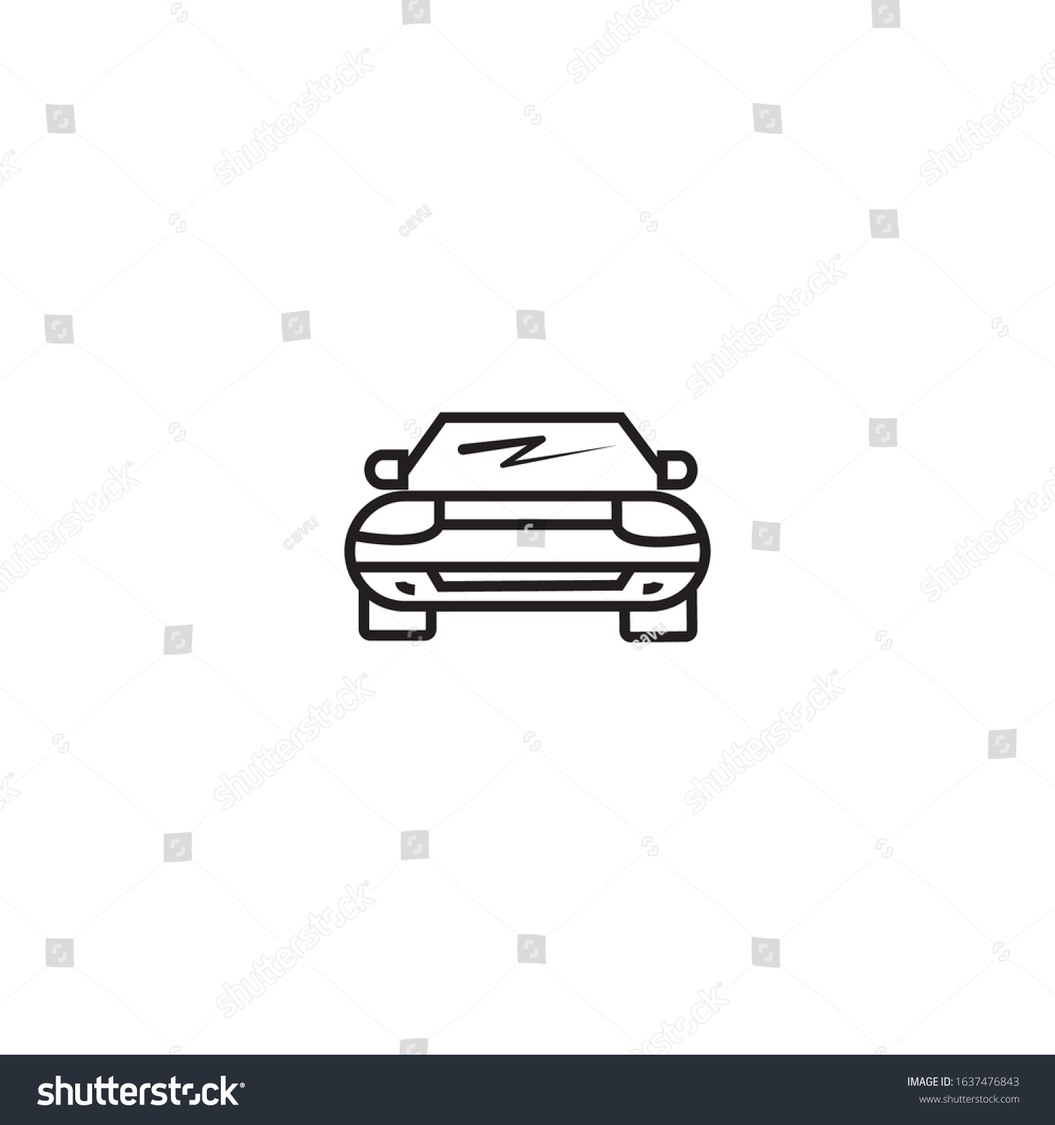 Car Vector Design Simple Line Icon Stock Vector (Royalty Free ...
