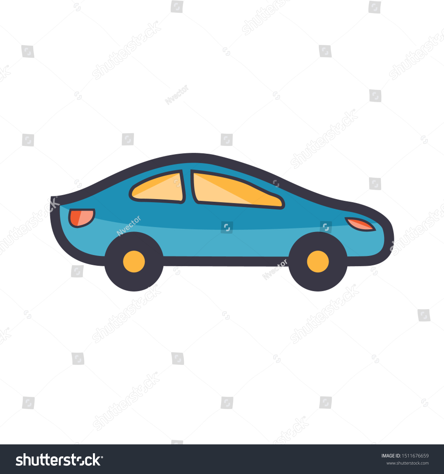Car Vector Icon Colorful Icon Vector Stock Vector (Royalty Free) 1511676659