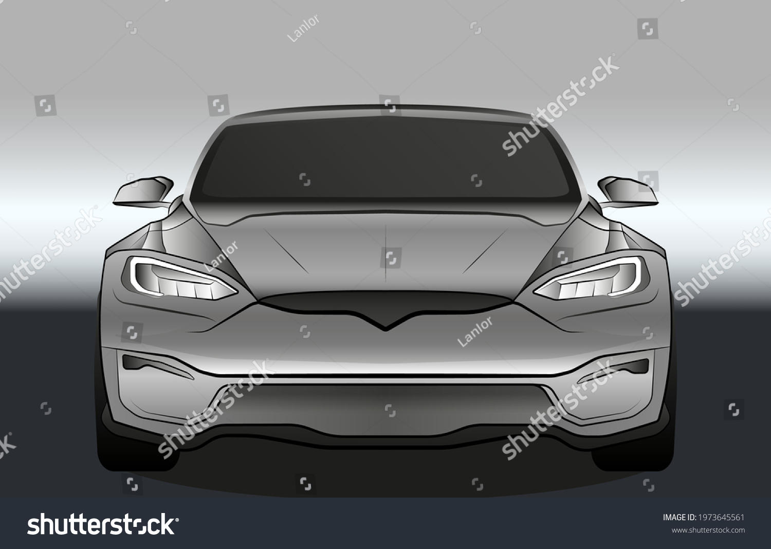 Car Vector Mockup Isolated Template Design Stock Vector (Royalty Free ...