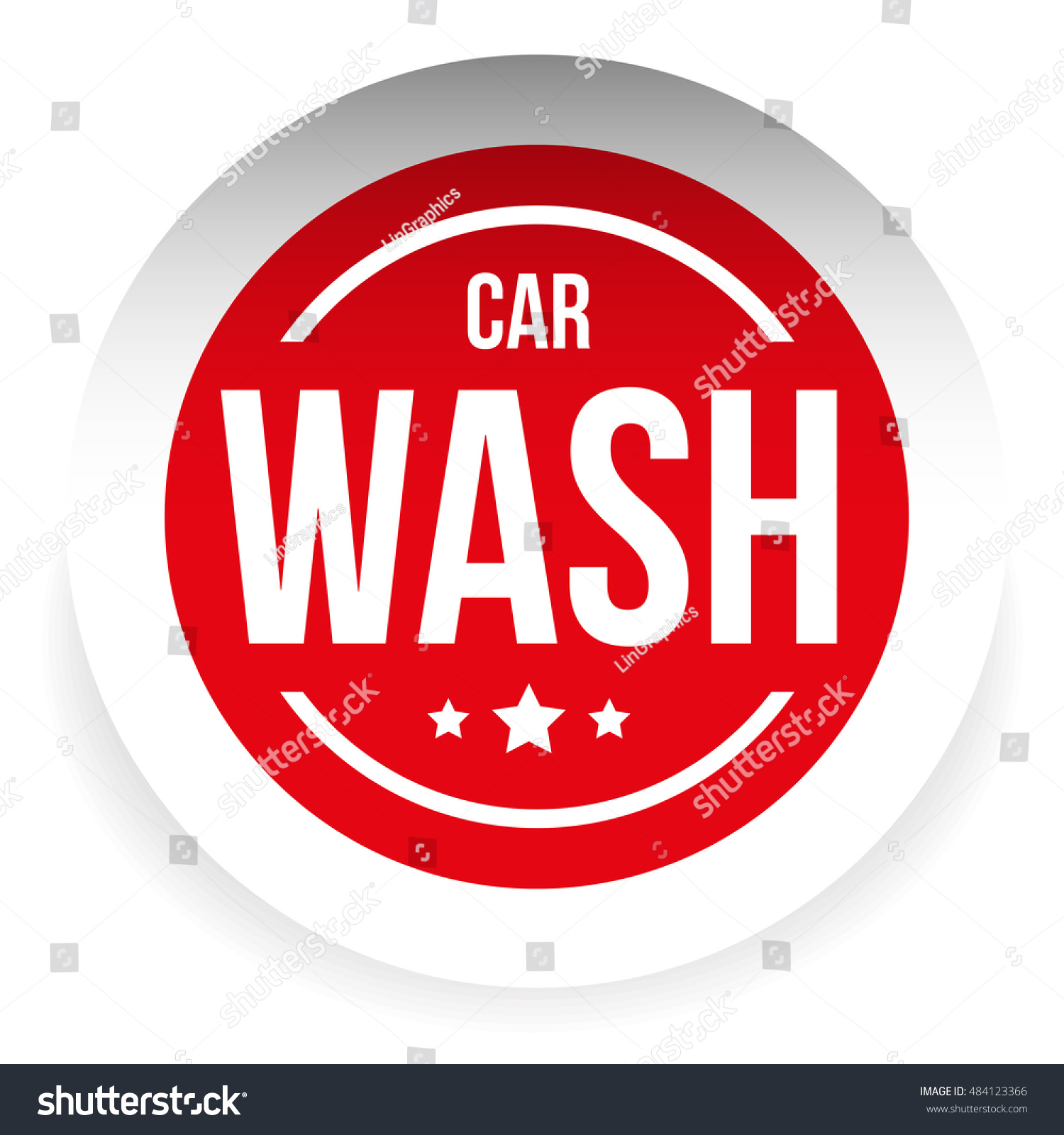 Car Wash Button Icon Vector Stock Vector (Royalty Free) 484123366 ...