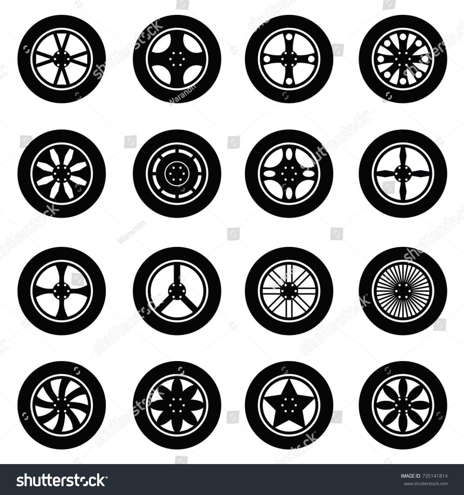 Car Wheel Icon Set Stock Vector (Royalty Free) 735141814 | Shutterstock Car Wheel Icon Set Stock Vector (Royalty Free) 735141814 | Shutterstock