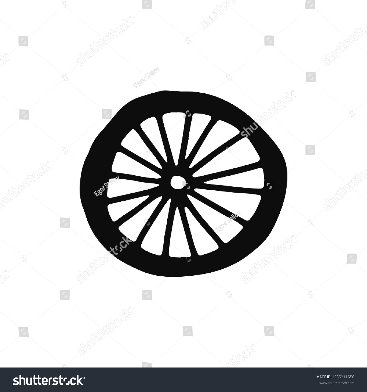 Car Wheel Silhouette Vector Isolated Object Stock Vector (Royalty Free ...
