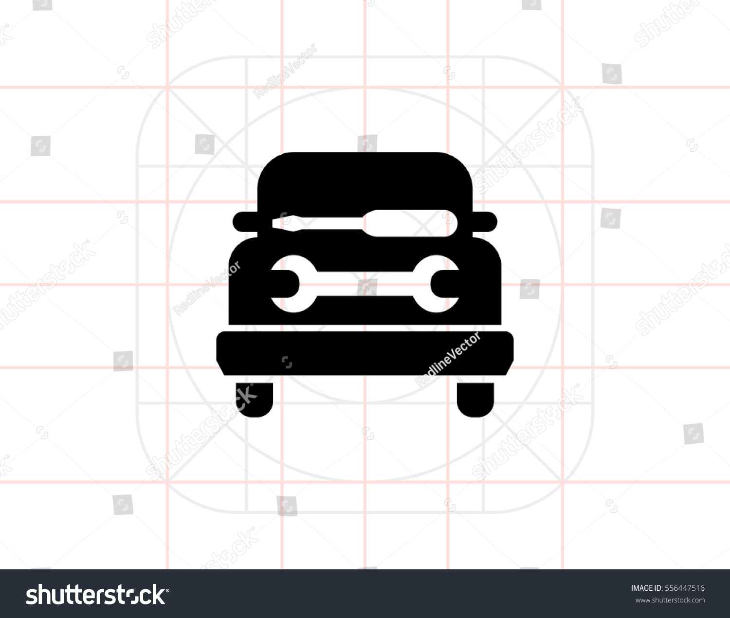 Car Workshop Icon Stock Vector (Royalty Free) 556447516