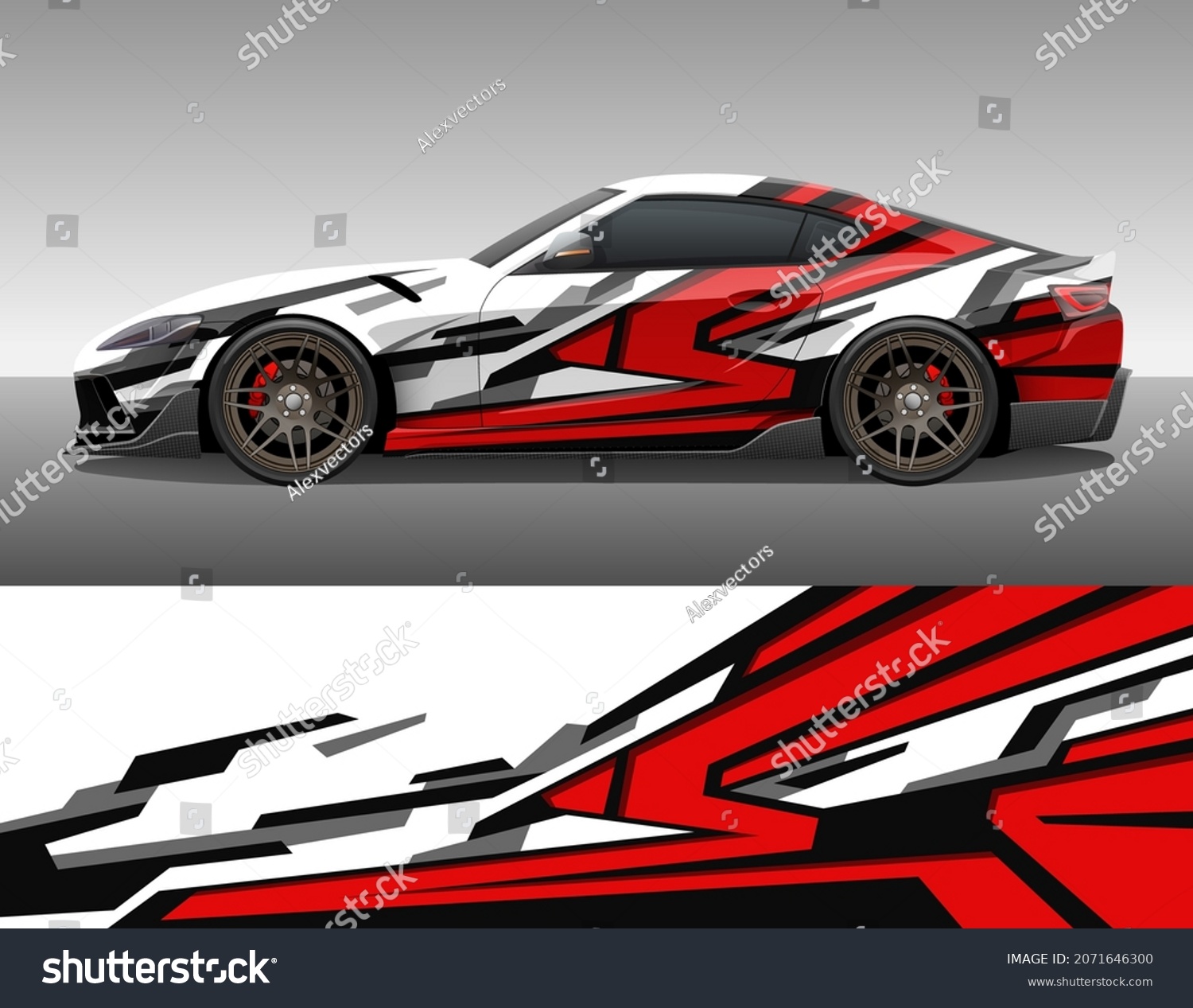 Car Wrap Vinyl Racing Decal Ornament Stock Vector (royalty Free) 2071646300