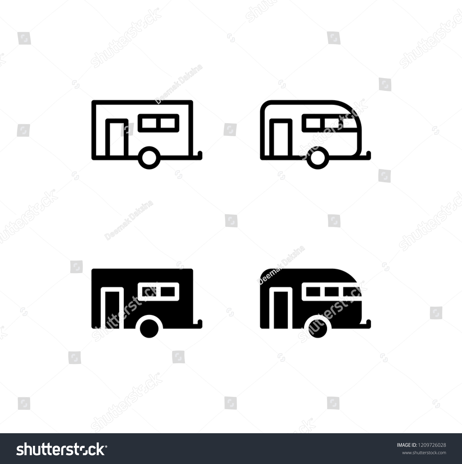 Caravan Icon Logo Vector Symbol Stock Vector (Royalty Free) 1209726028 ...