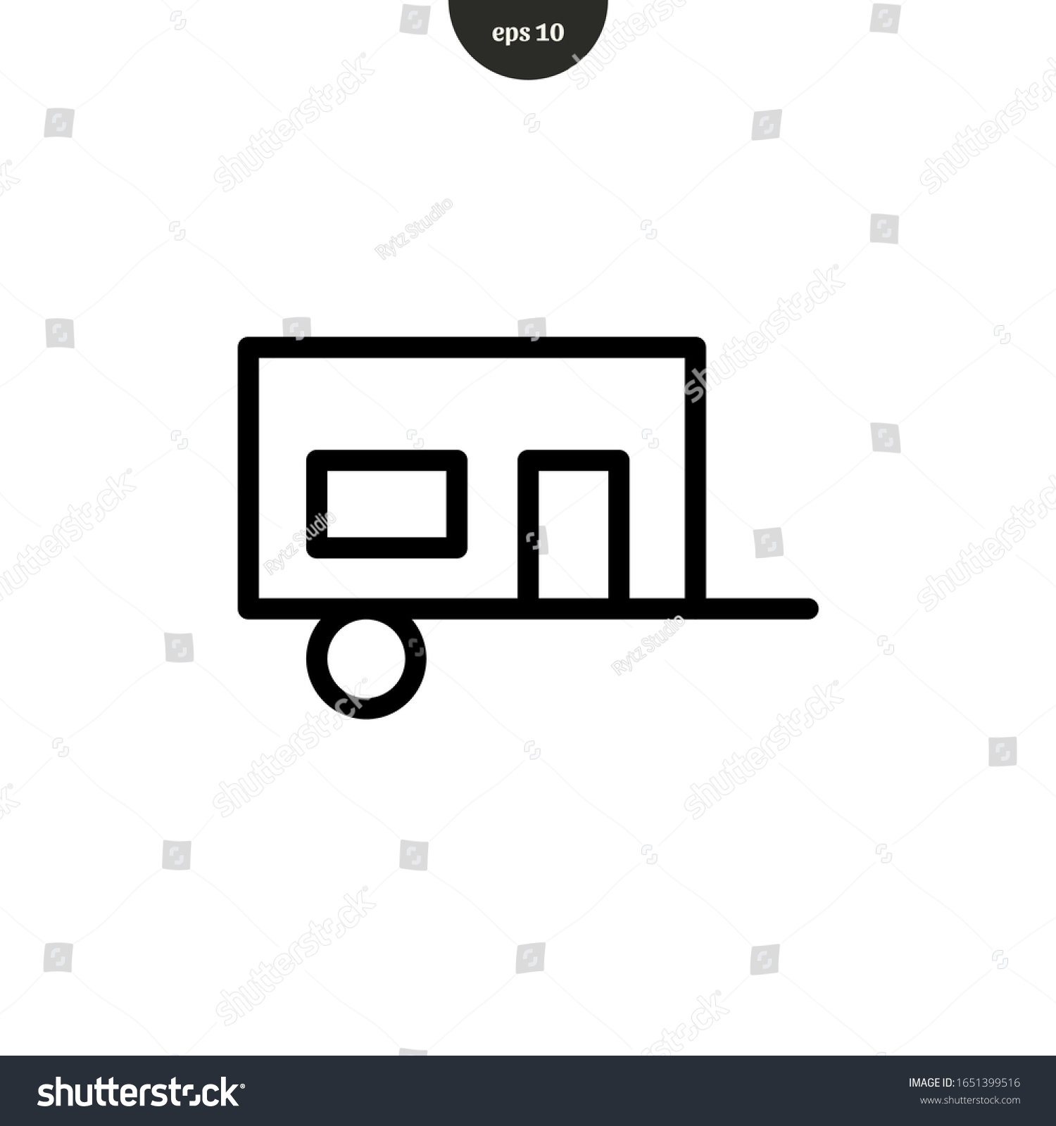 Caravan Trailer Icon Simple Flat Vector Stock Vector (Royalty Free ... Caravan Trailer Icon Simple Flat Vector Stock Vector (Royalty Free ...