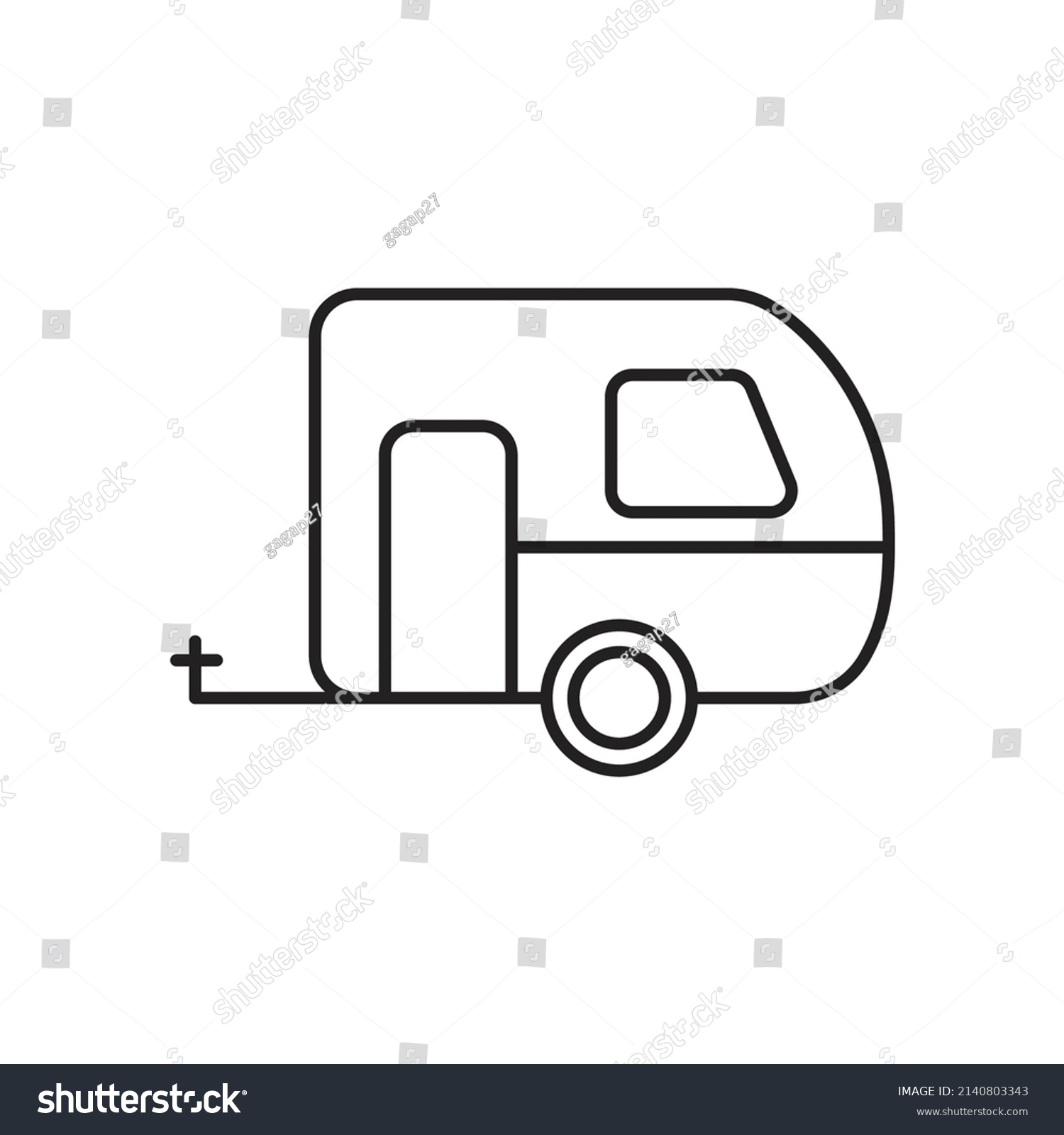Caravanning Icons Symbol Vector Elements Infographic Stock Vector ...