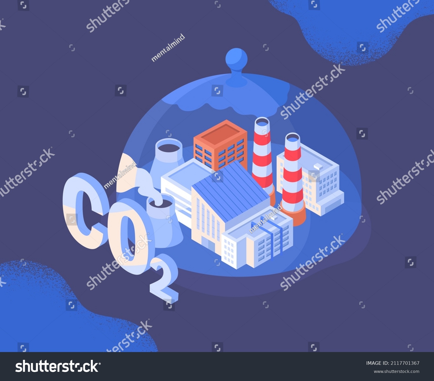 Carbon Capture Concept Environmental Pollution Global Stock Vector ...
