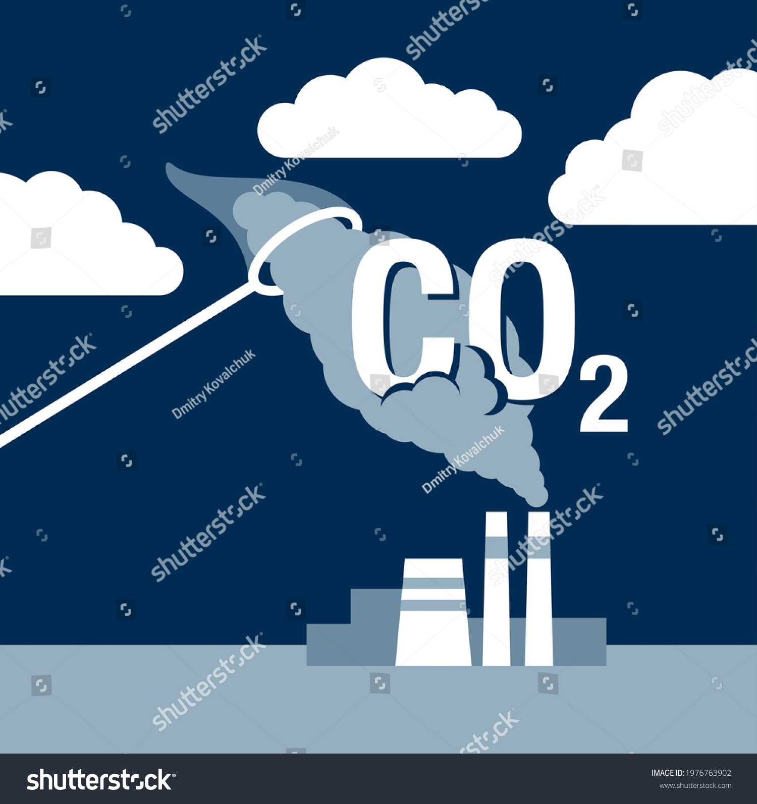 Carbon Dioxide Capture Technology Net Co2 Stock Vector (Royalty Free ...