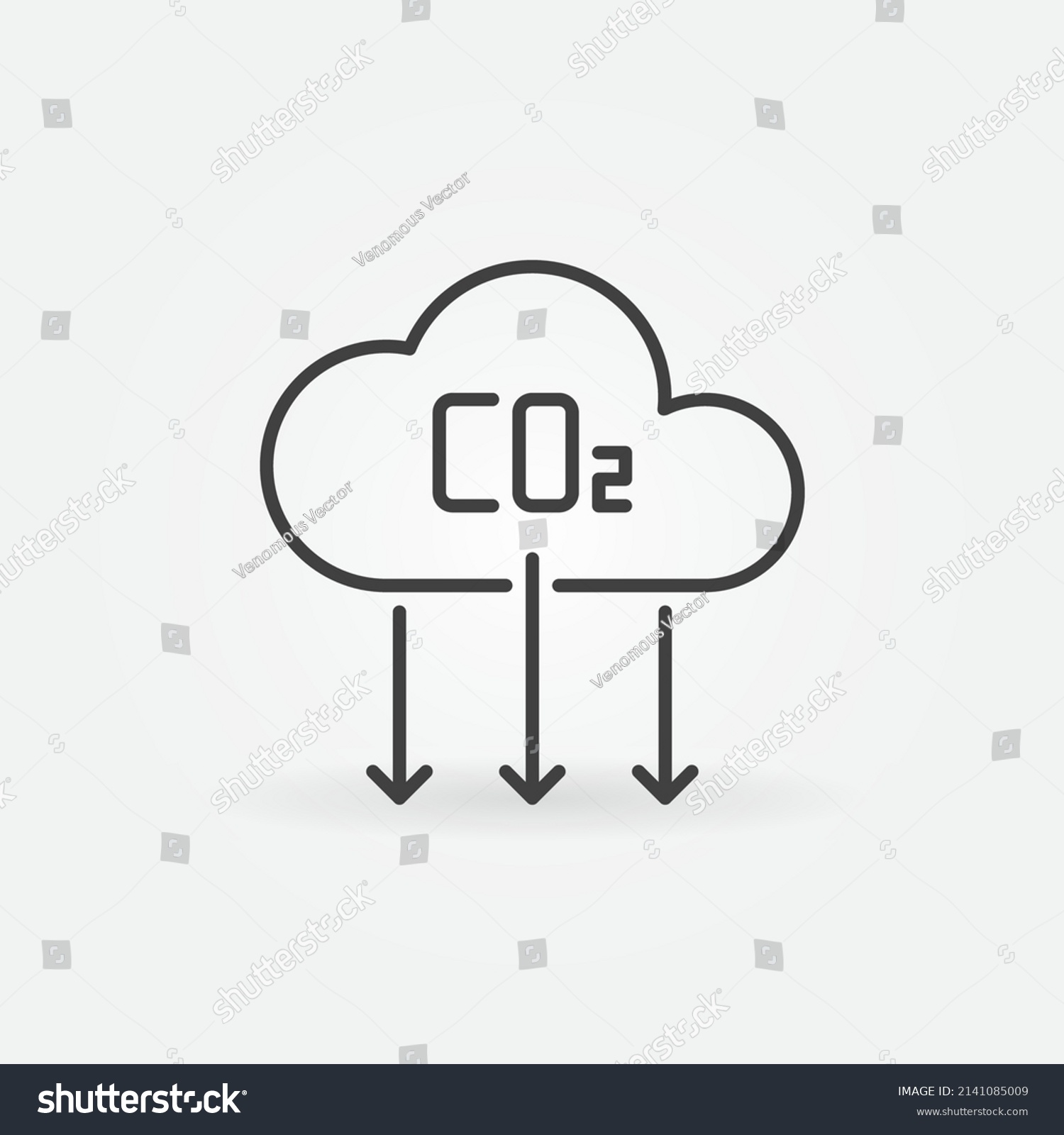 Carbon Dioxide Cloud Linear Vector Co2 Stock Vector (Royalty Free ...