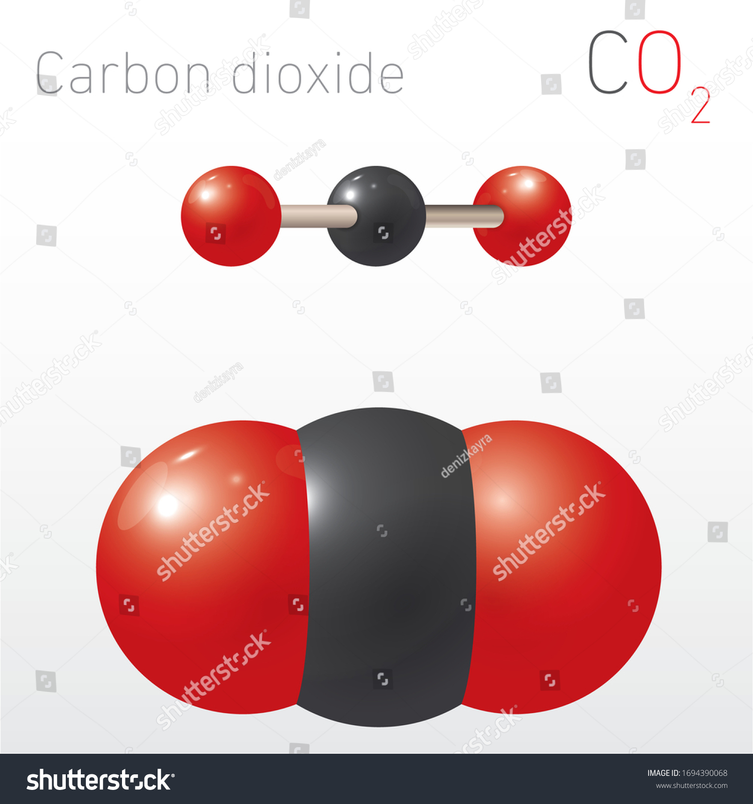 Carbon Dioxide Co2 Structural Chemical Formula 库存矢量图(免版税)1694390068 Shutterstock