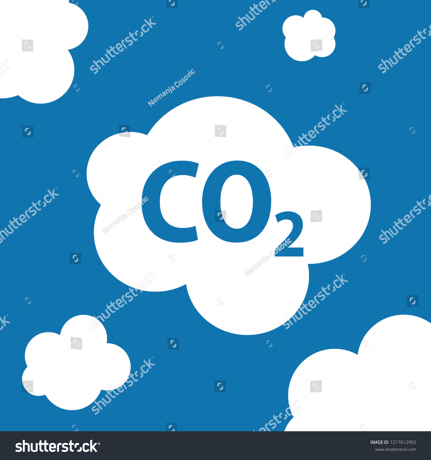 Carbon Dioxide Co2 Clouds Stock Vector (Royalty Free) 1217612992 ...