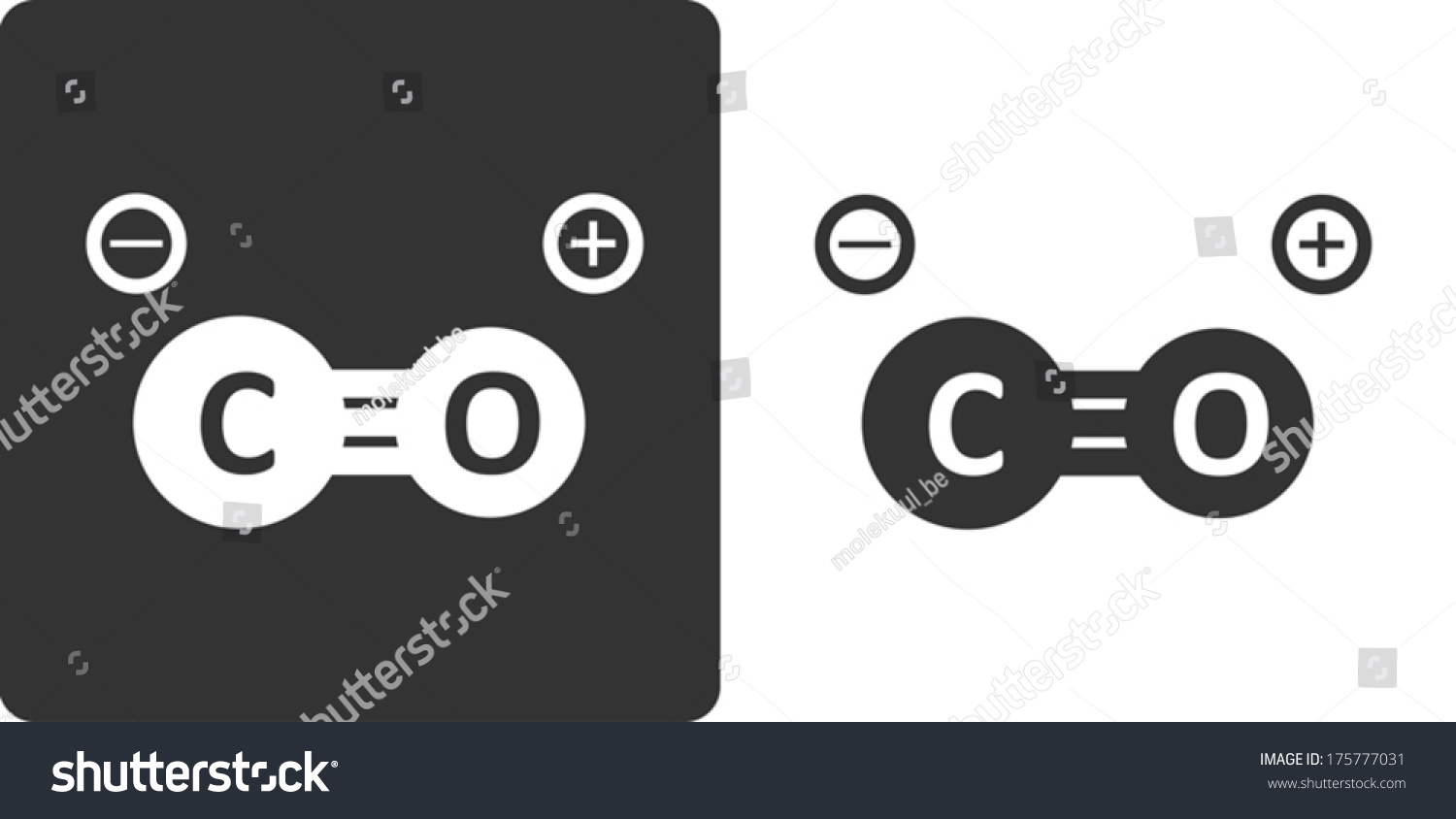 Carbon Monoxide Molecule Flat Icon Style Stock Vector 175777031 ...