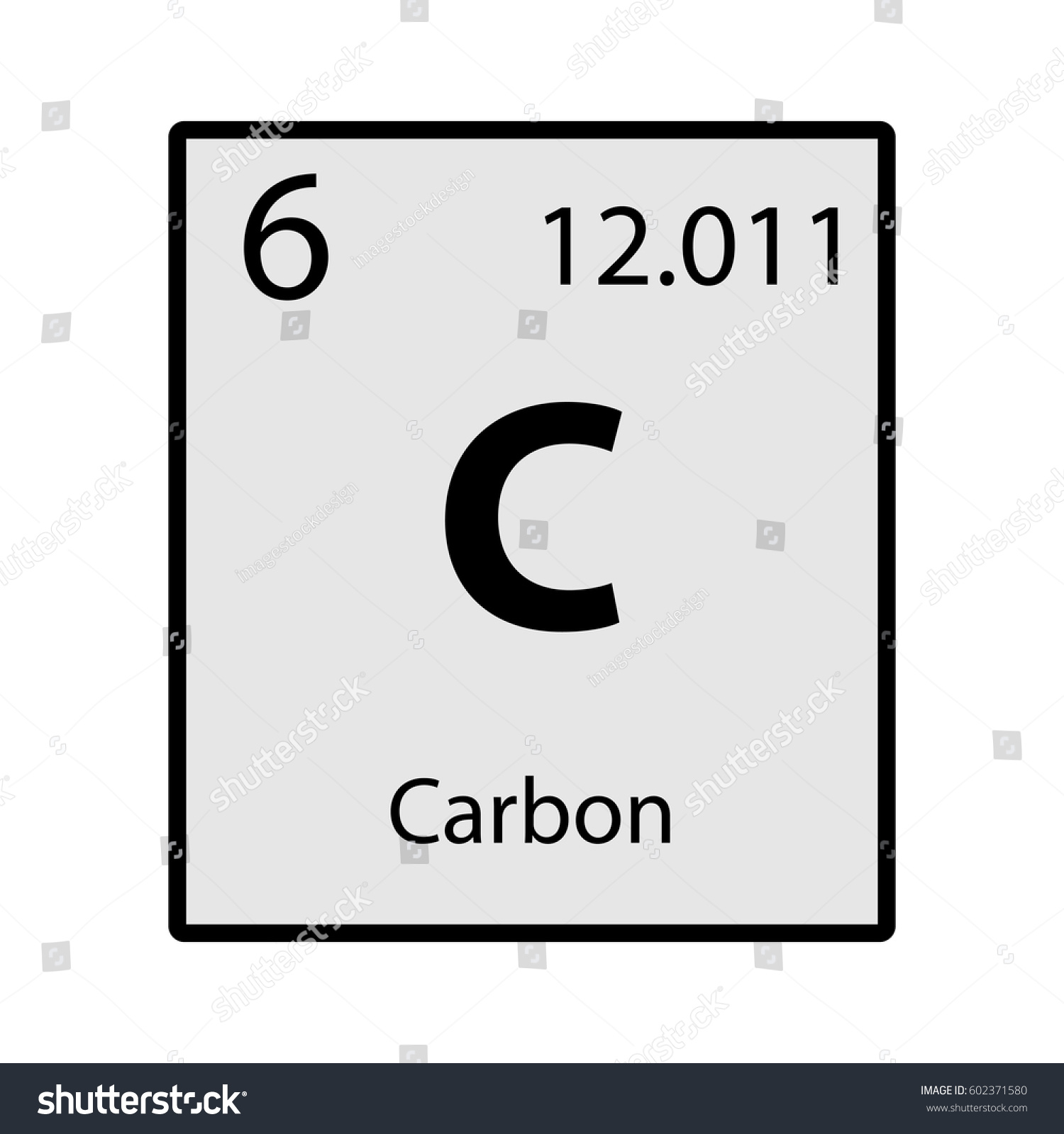 Carbon Periodic Table Element Gray Icon: vector de stock (libre de ...