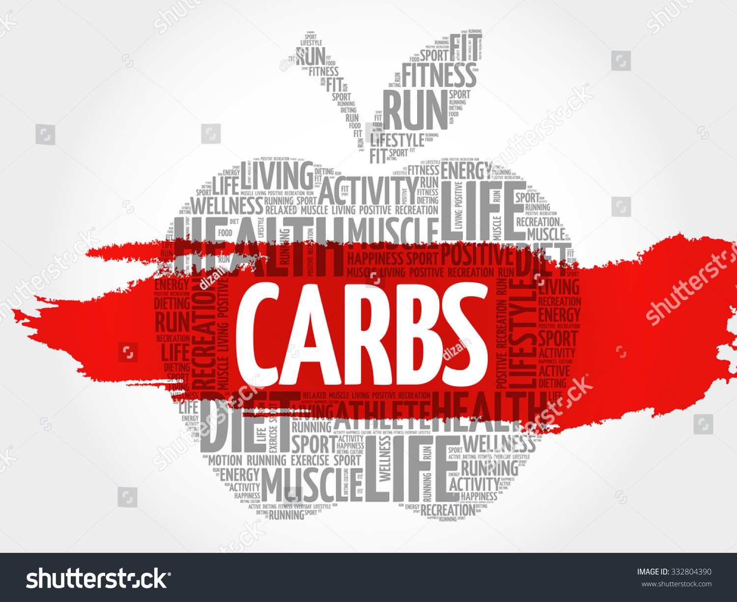 Carbs Apple Word Cloud Concept Stock Vector (Royalty Free) 332804390 ...