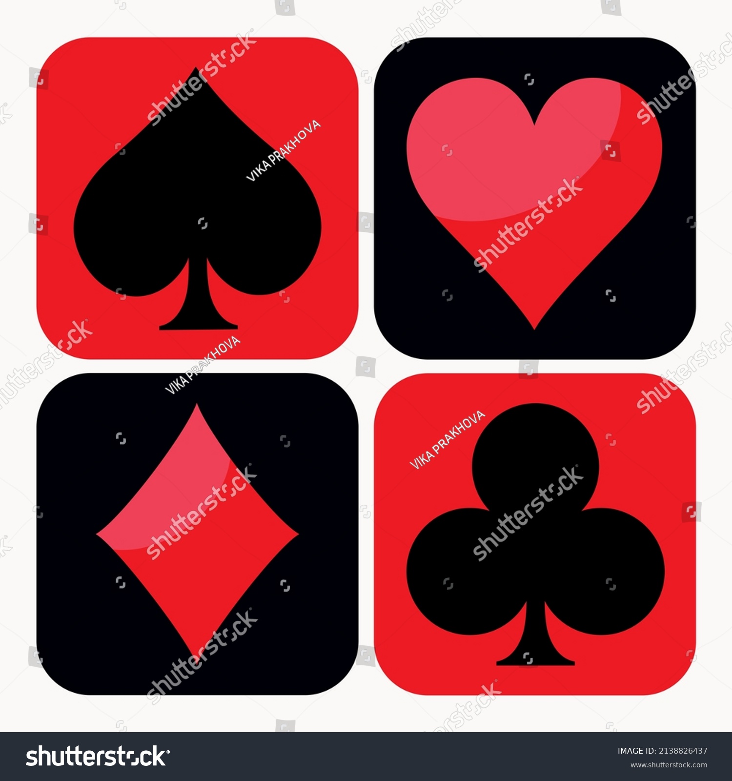 Card Suit Template Vector Illustration Stock Vector (Royalty Free ...