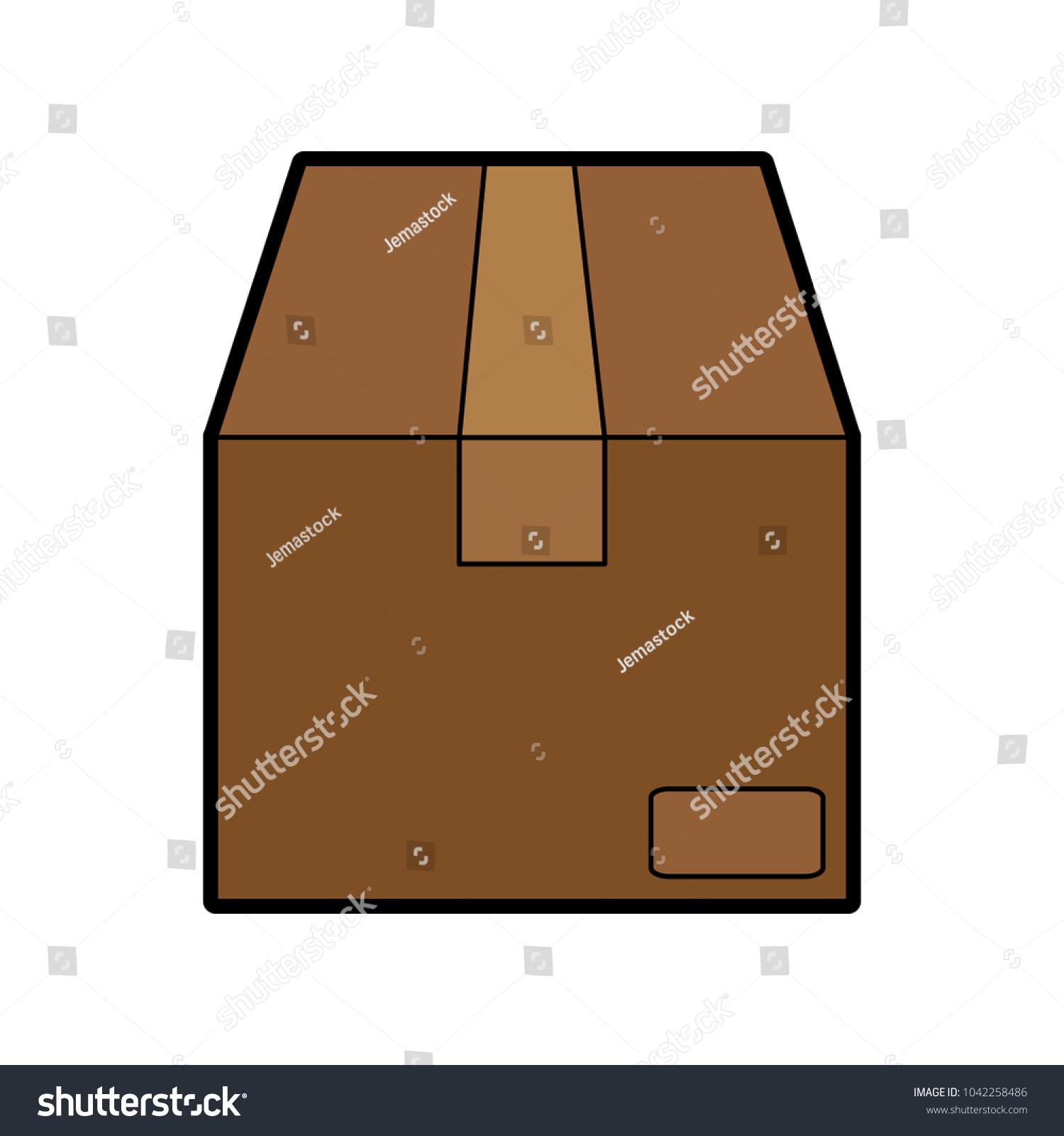 Cardboard Box Symbol Stock Vector (Royalty Free) 1042258486 | Shutterstock