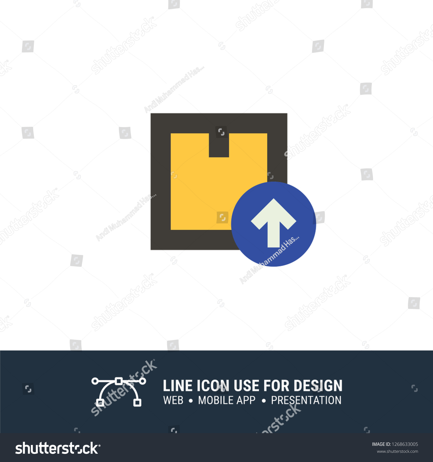 Cardboard Box Upload Invoice Icon Vector Stock Vector (Royalty Free ...