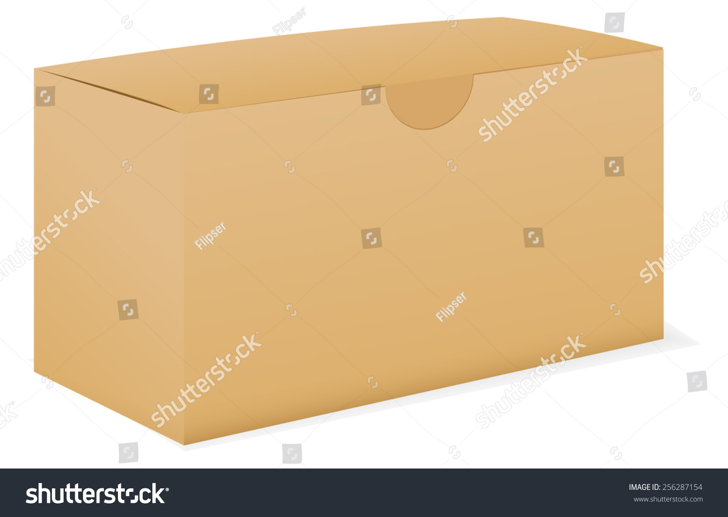 Cardboard Box Vector Drawing Isolated On Stock Vector (Royalty Free ...