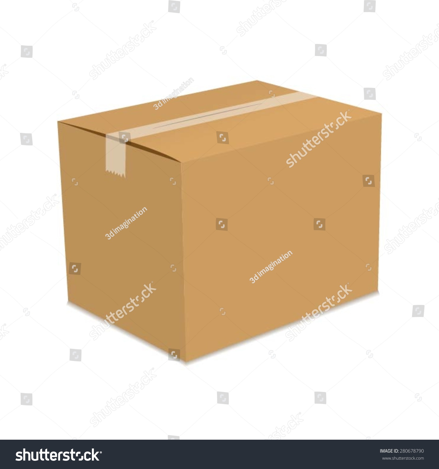 Cardboard Box Vector Illustration Stock Vector (Royalty Free) 280678790