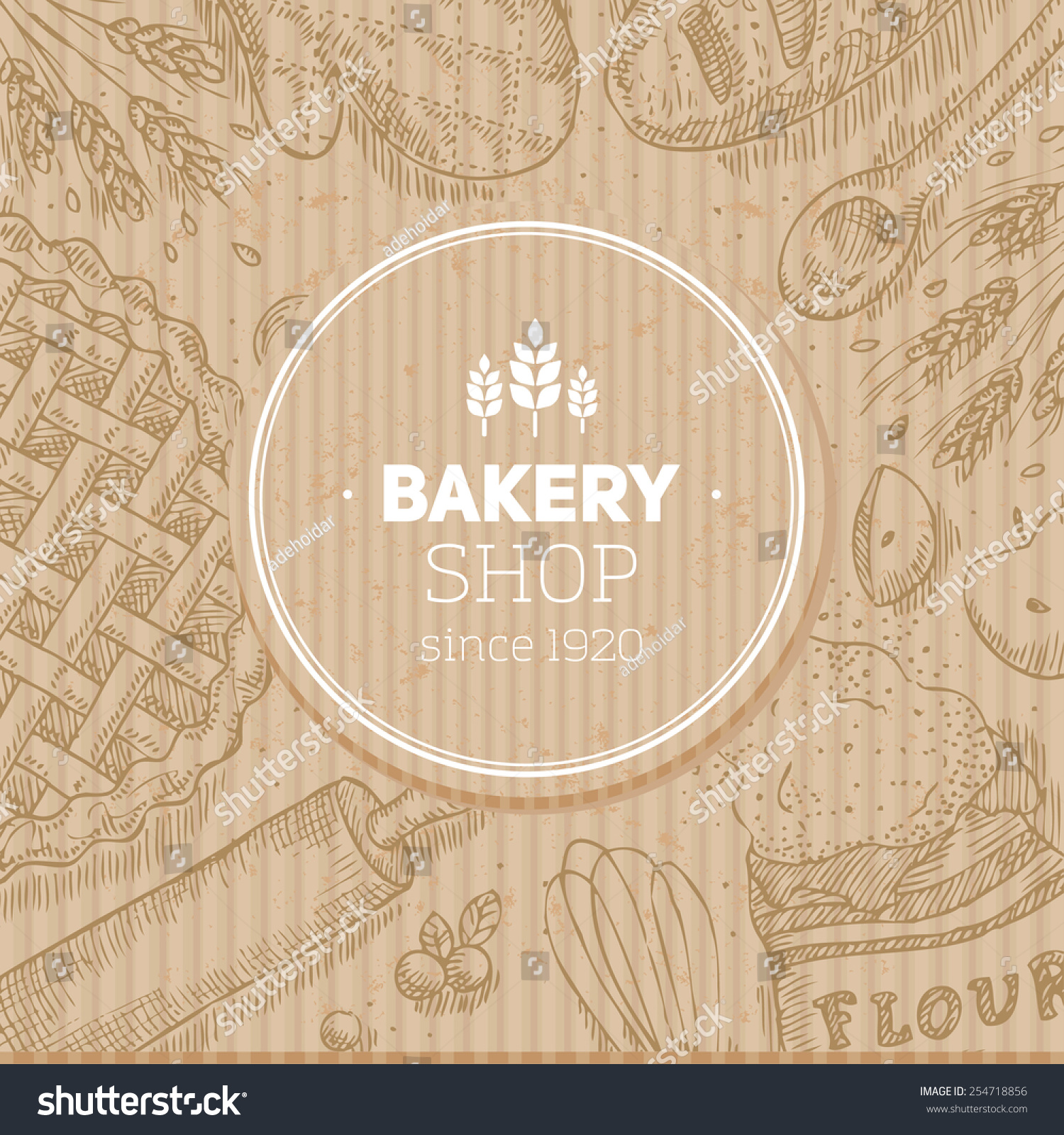 Cardboard Bread Design Template Vector Illustration Stock Vector ...