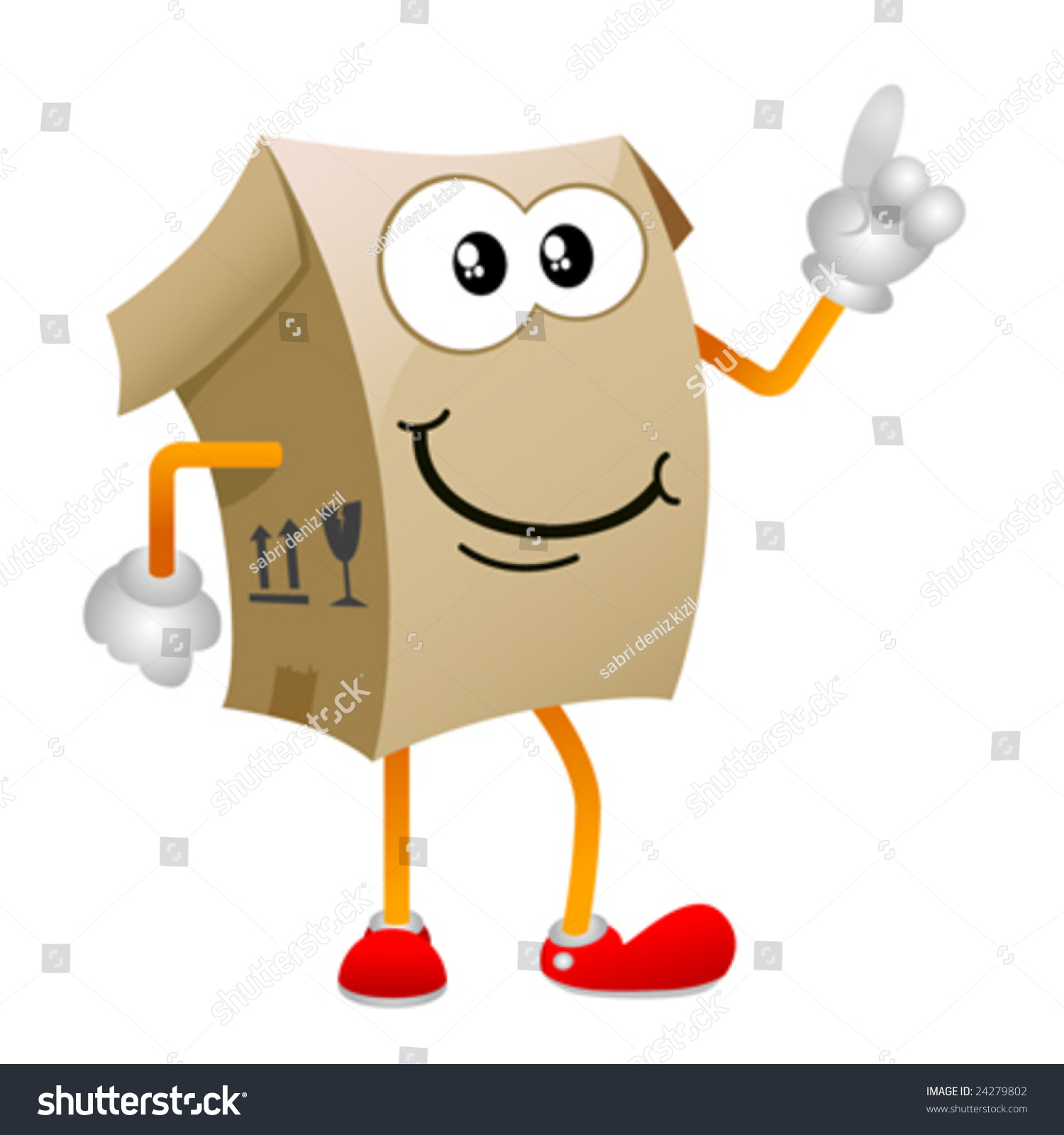 Cardboard Cartoon Character Vector 1 Stock Vector (Royalty Free) 24279802