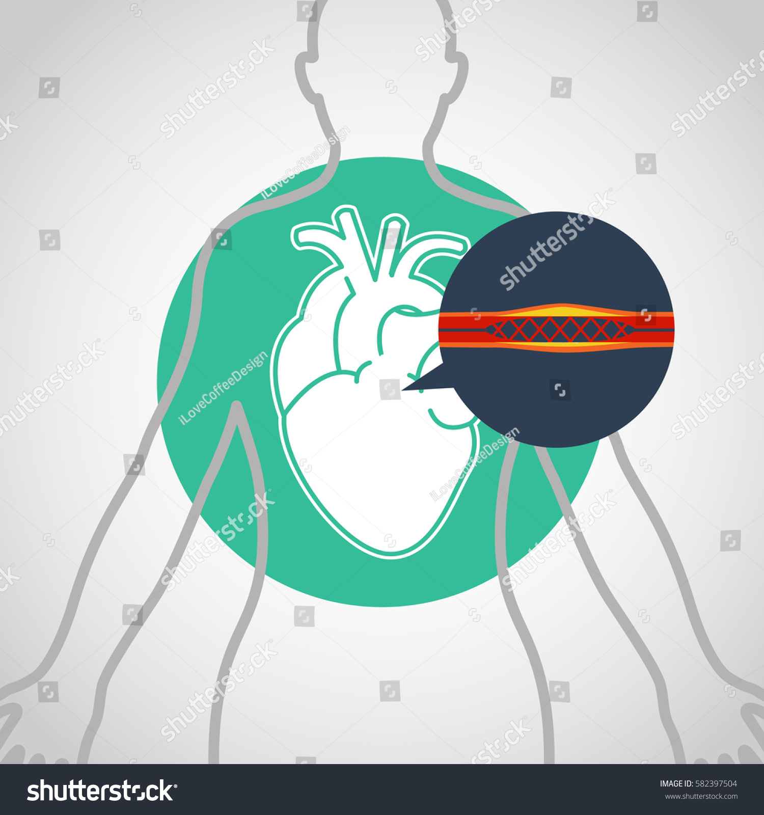 Cardiac Catheterization Vector Logo Icon Design Stock Vector (Royalty ...