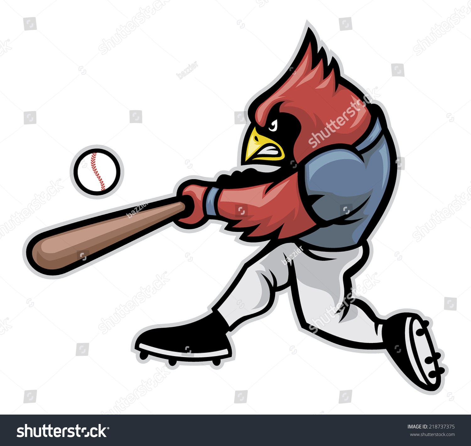 Cardinal Baseball Stock Vector (Royalty Free) 218737375 | Shutterstock
