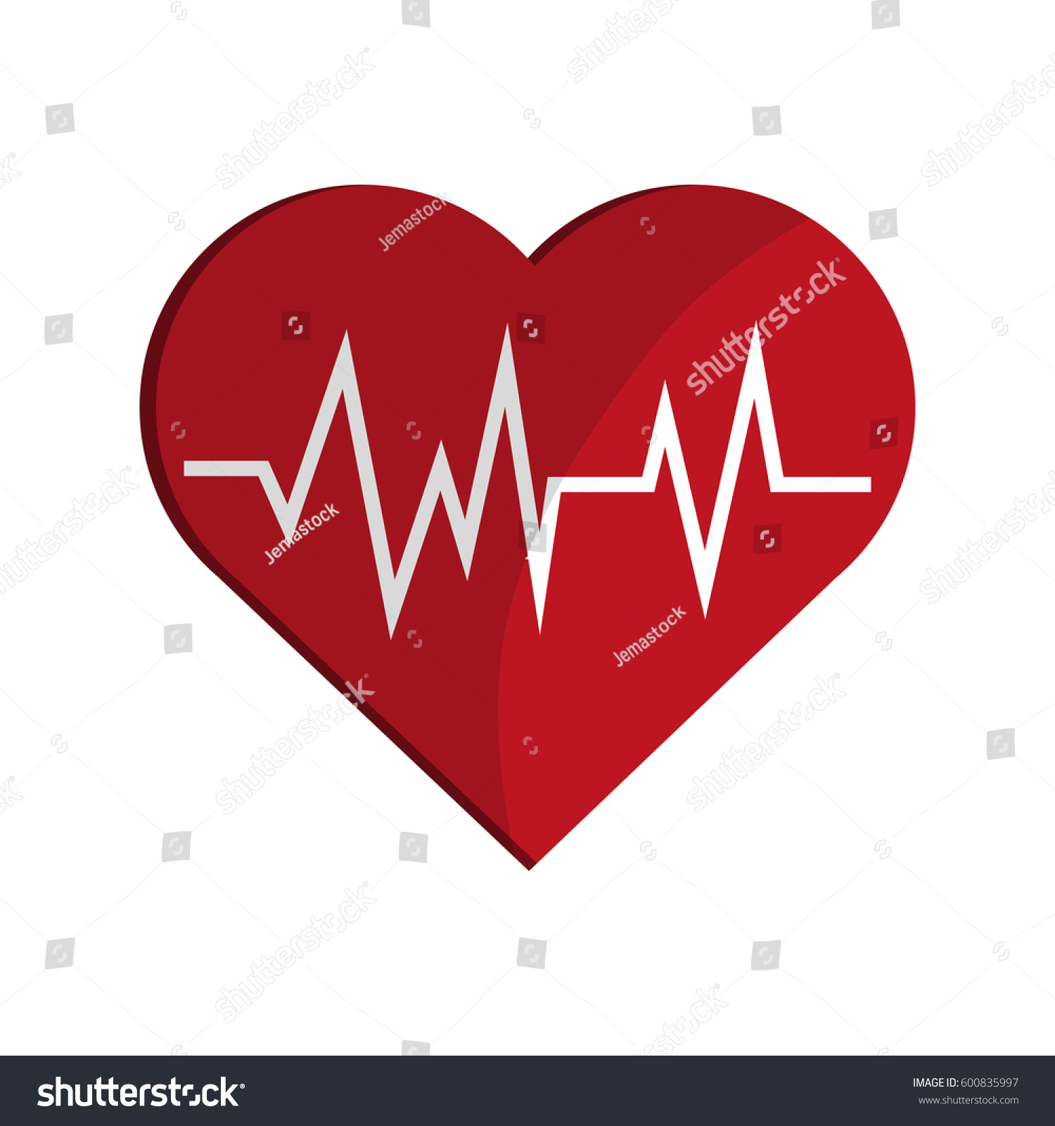 Cardio Heart Icon Stock Vector (Royalty Free) 600835997 | Shutterstock