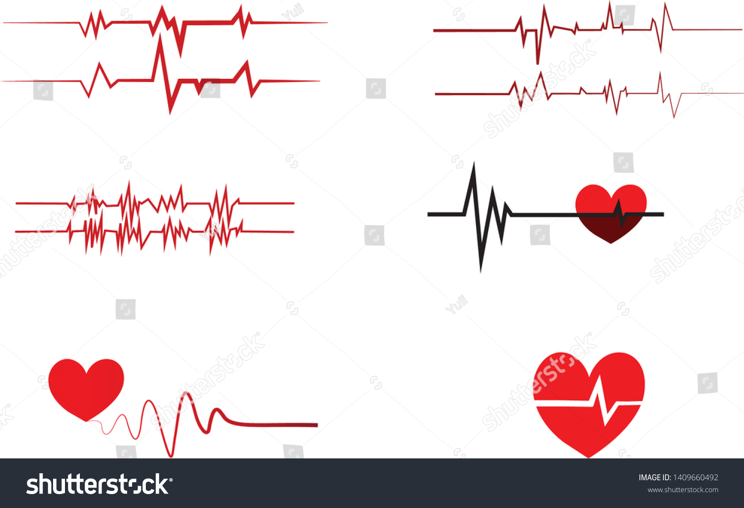Cardiograma y corazón en el vector: vector de stock (libre de regalías ...