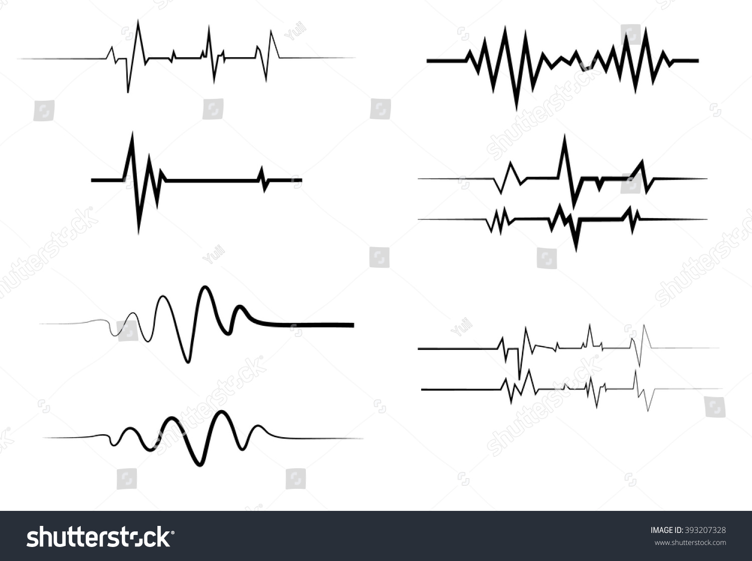 Cardiogram On White Background Stock Vector (Royalty Free) 393207328 ...