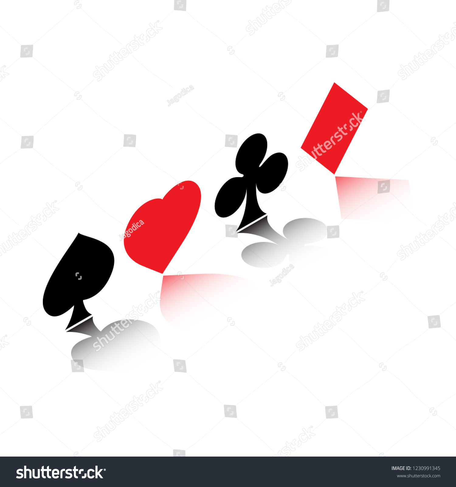 Cards Symbols Vector Stock Vector (Royalty Free) 1230991345 | Shutterstock